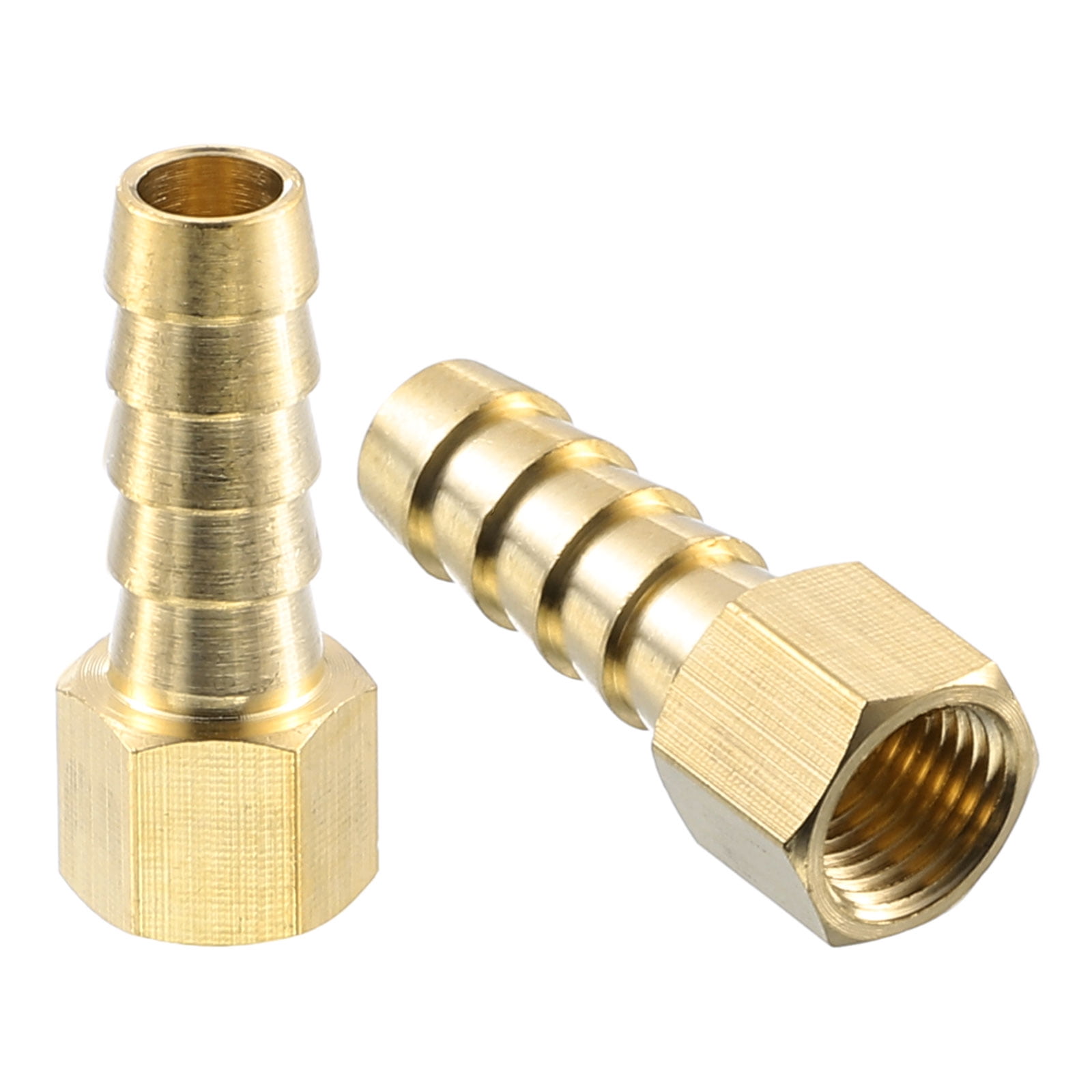 Uxcell 10 Pack Brass Hose Barb Fitting, 5/16" Bard x 1/8" NPT Female ...