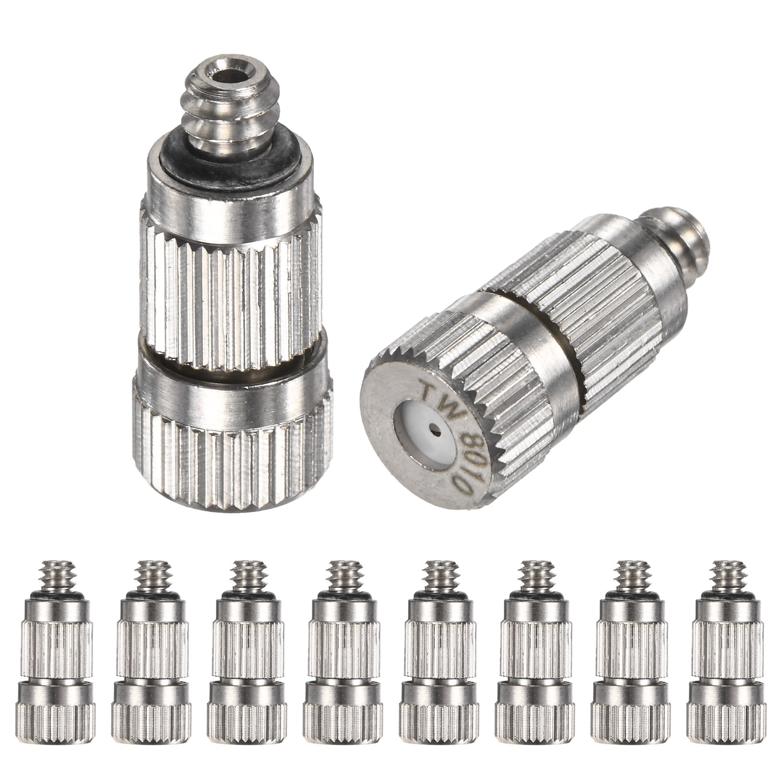 Uxcell 10-Pack Brass Misting Nozzles, 0.8mm Orifice Misting System ...