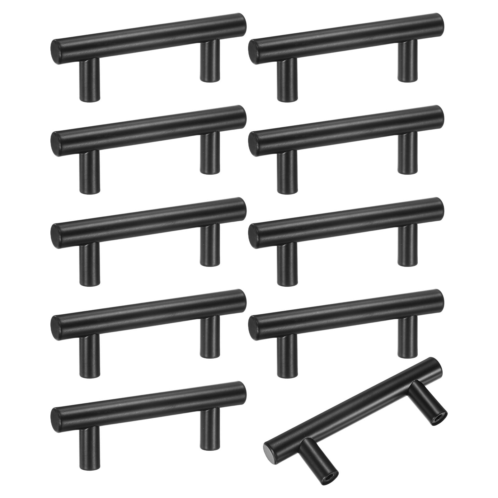 Uxcell 10-Pack Cabinet Pulls Knobs, 3.9" Modern Stainless Steel T Bar ...