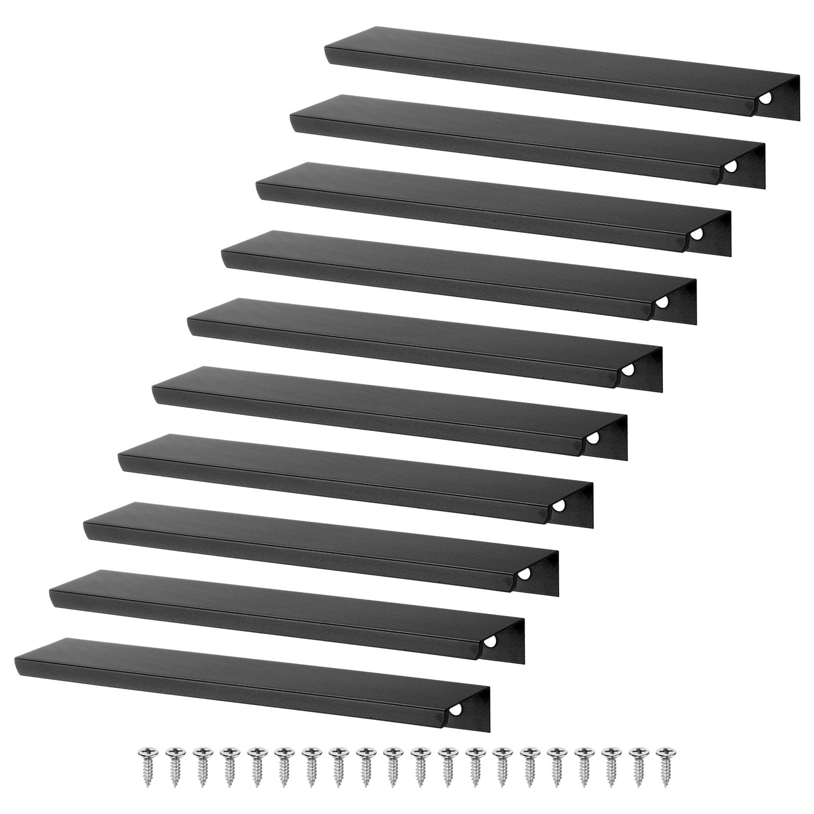 Uxcell 10-Pack Cabinets Drawers Edge Pulls, 5.91" Aluminum Drawer Edge ...