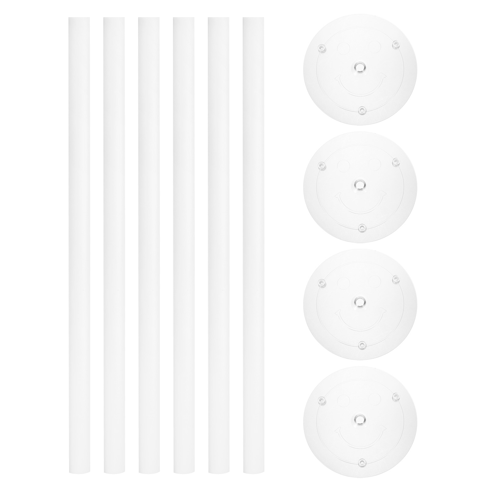 Uxcell 10 Pack Cake Dowel Rods Set, 4 Cake Separator Plates and 6 Dowel ...