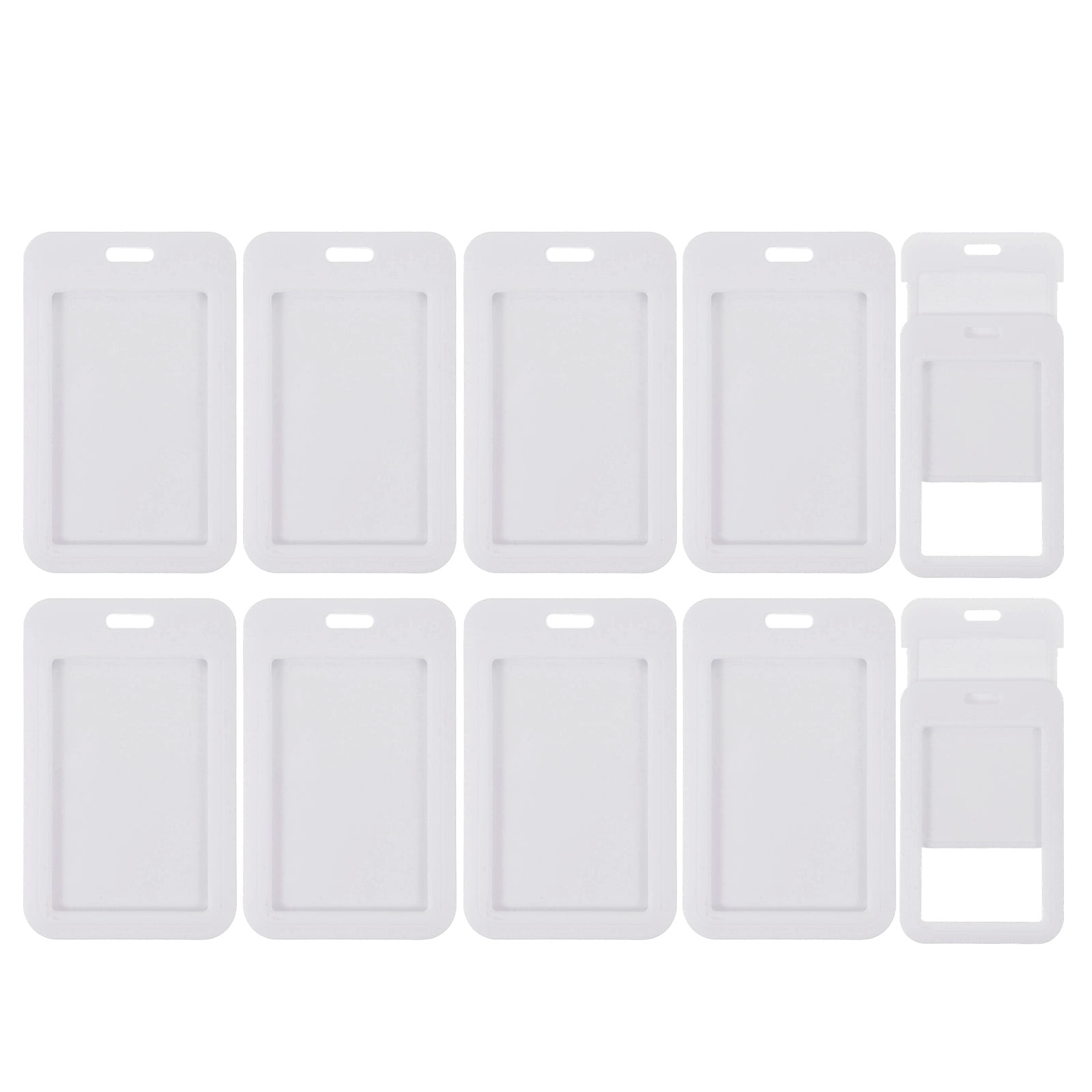 Uxcell 10 Pack Clear Badge Holder, Plastic ID Badge Holder Double Sided ...