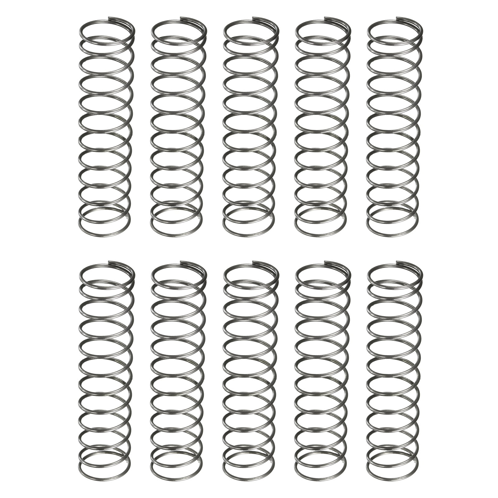 Uxcell 10 Pack Compression Spring, 12mm OD, 0.8mm Wire Size, 50mm Free ...