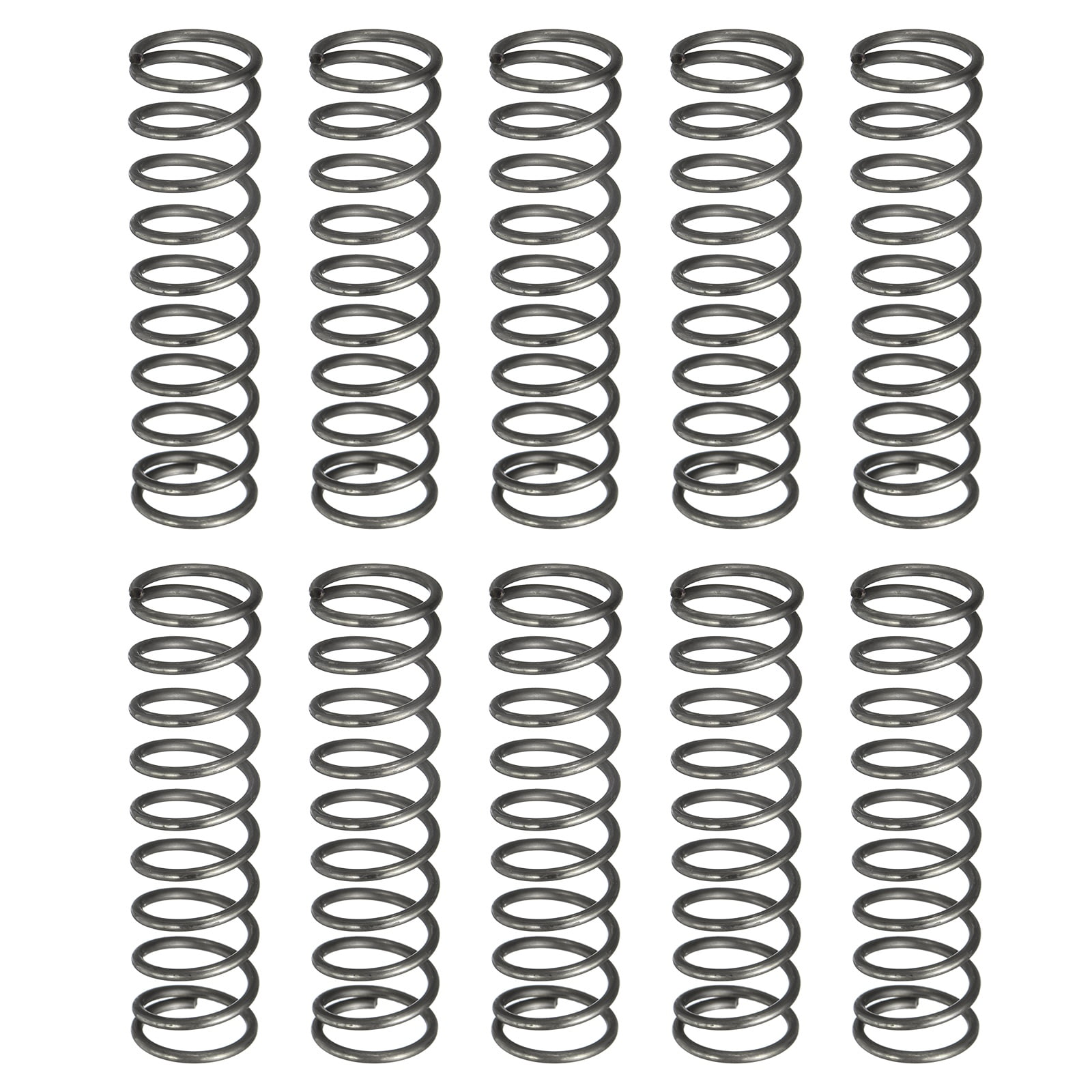 Uxcell 10 Pack Compression Spring, 12mm OD, 1.2mm Wire Size, 45mm Free ...