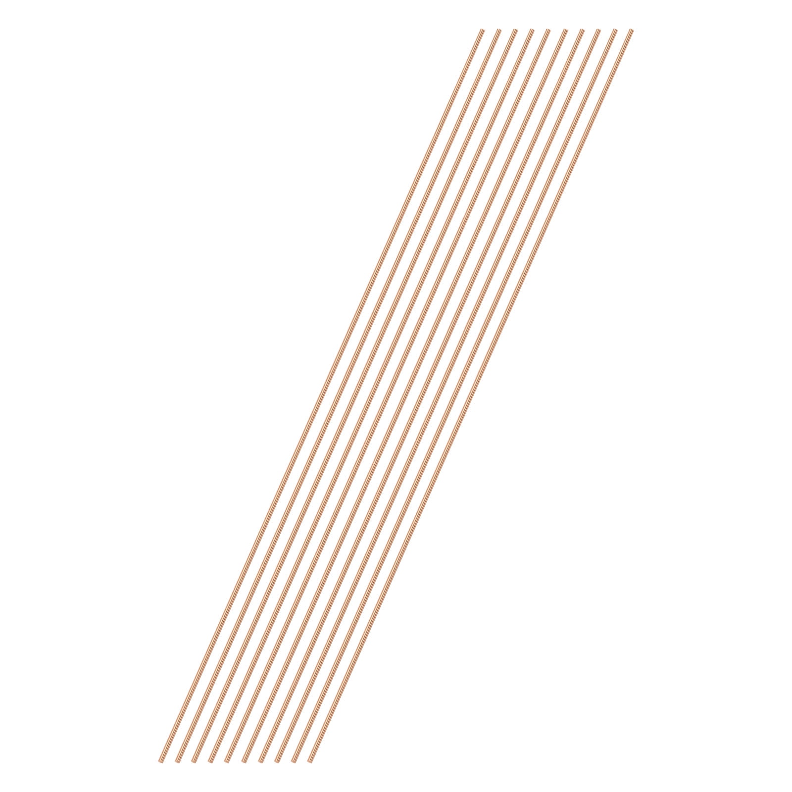 Uxcell 10-Pack Copper Round Rod 1.5mm x 250mm T2 Copper Stock - Walmart.com