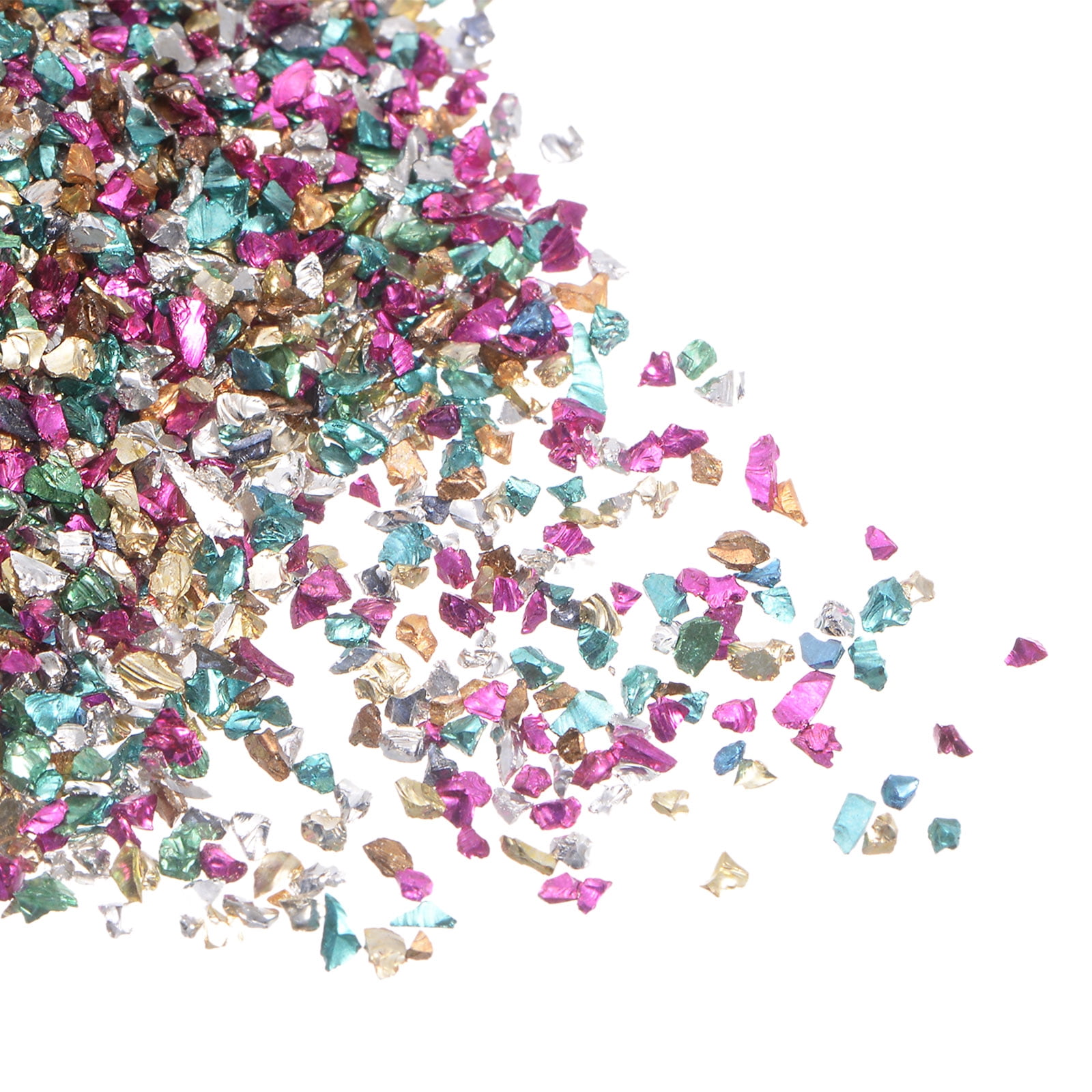 Uxcell 10 Pack Crushed Glass Chips 100g 1.5x2mm Irregular Metallic ...