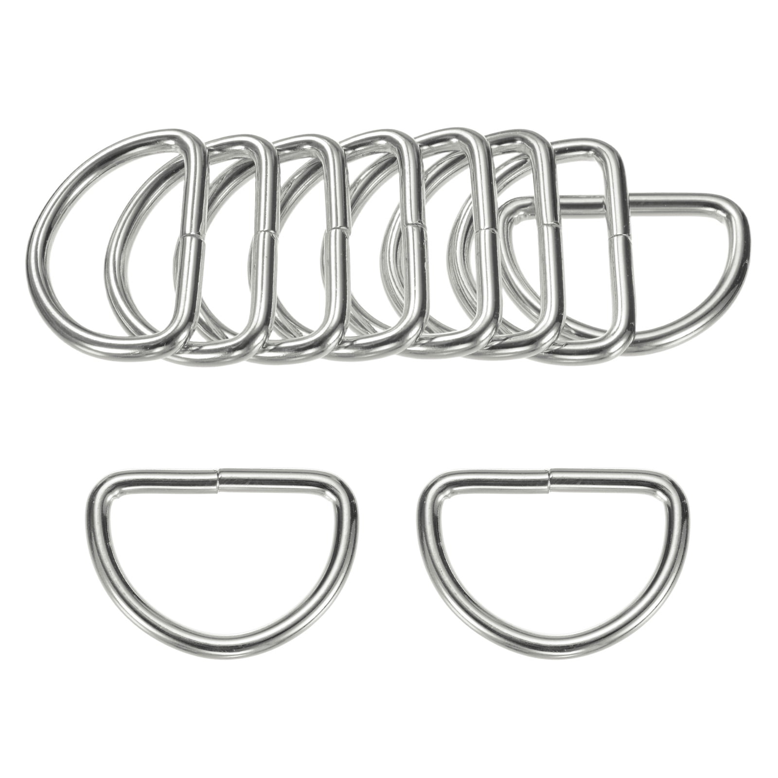 Uxcell 10-Pack D-Rings Buckle, 1-1/2 Inch Iron Non-Welded Dee Rings ...