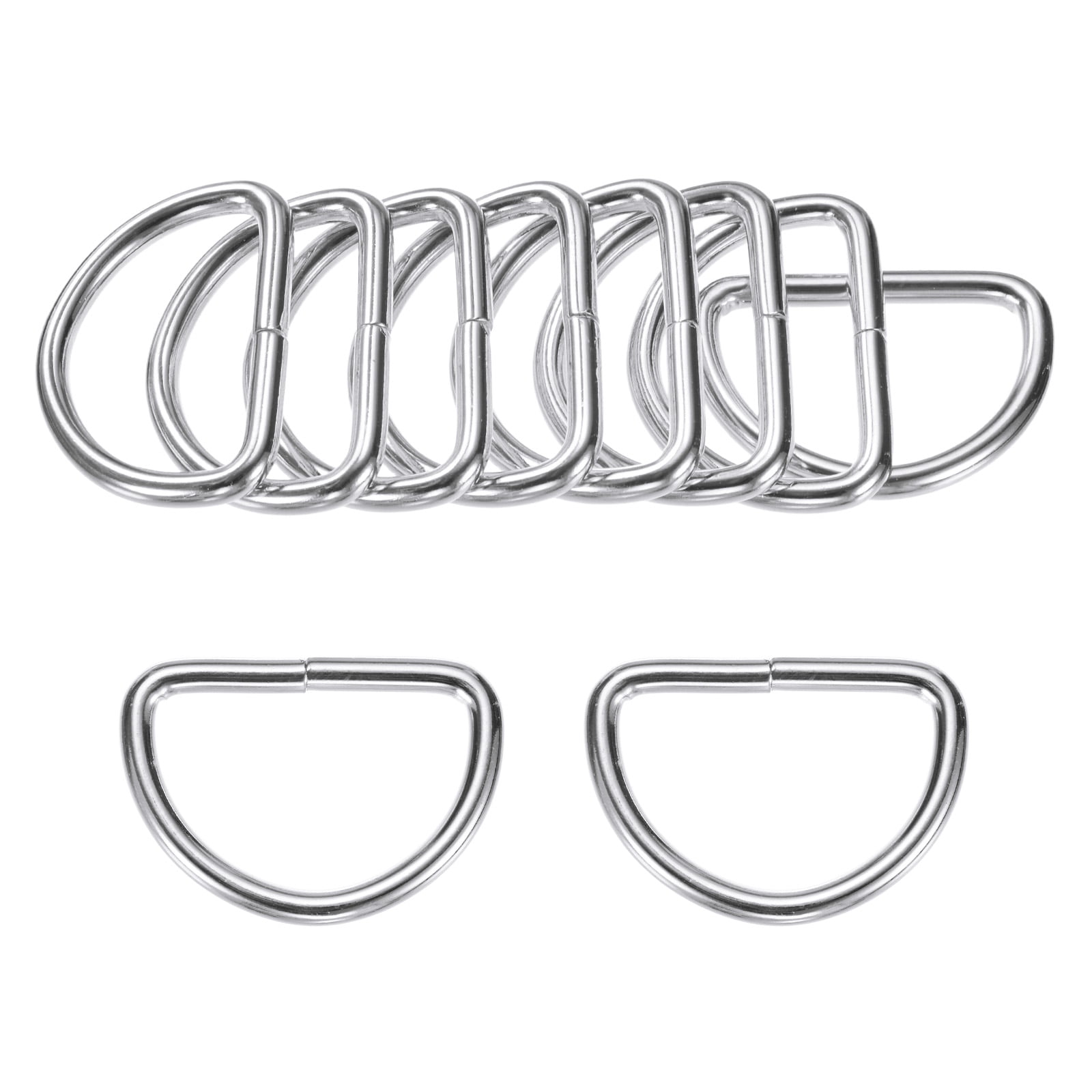 Uxcell 10-Pack D-Rings Buckle, 1-1/2 Inch Iron Non-Welded Dee Rings ...