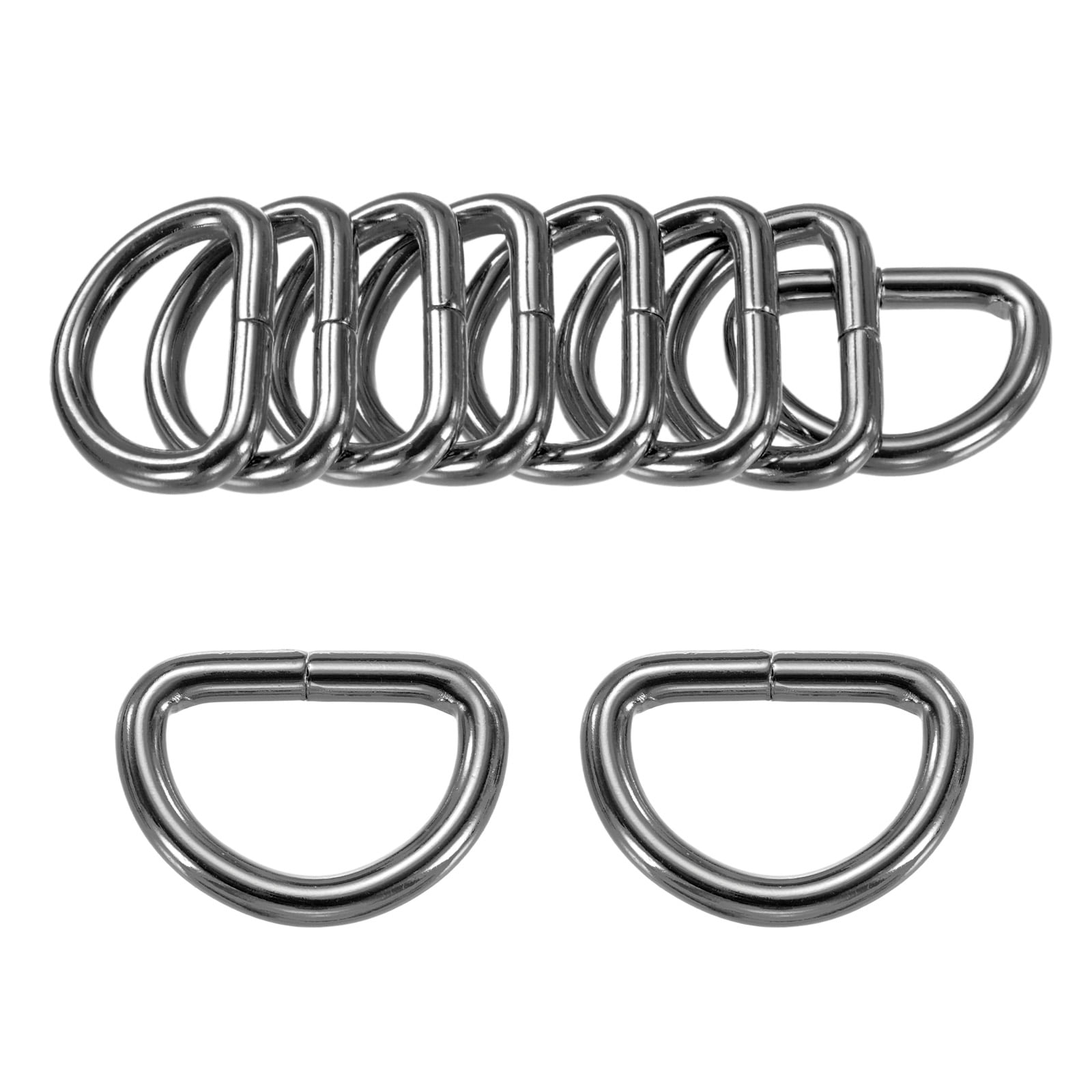 Uxcell 10-Pack D-Rings Buckle, 1 Inch Iron Non-Welded Dee Rings Metal ...