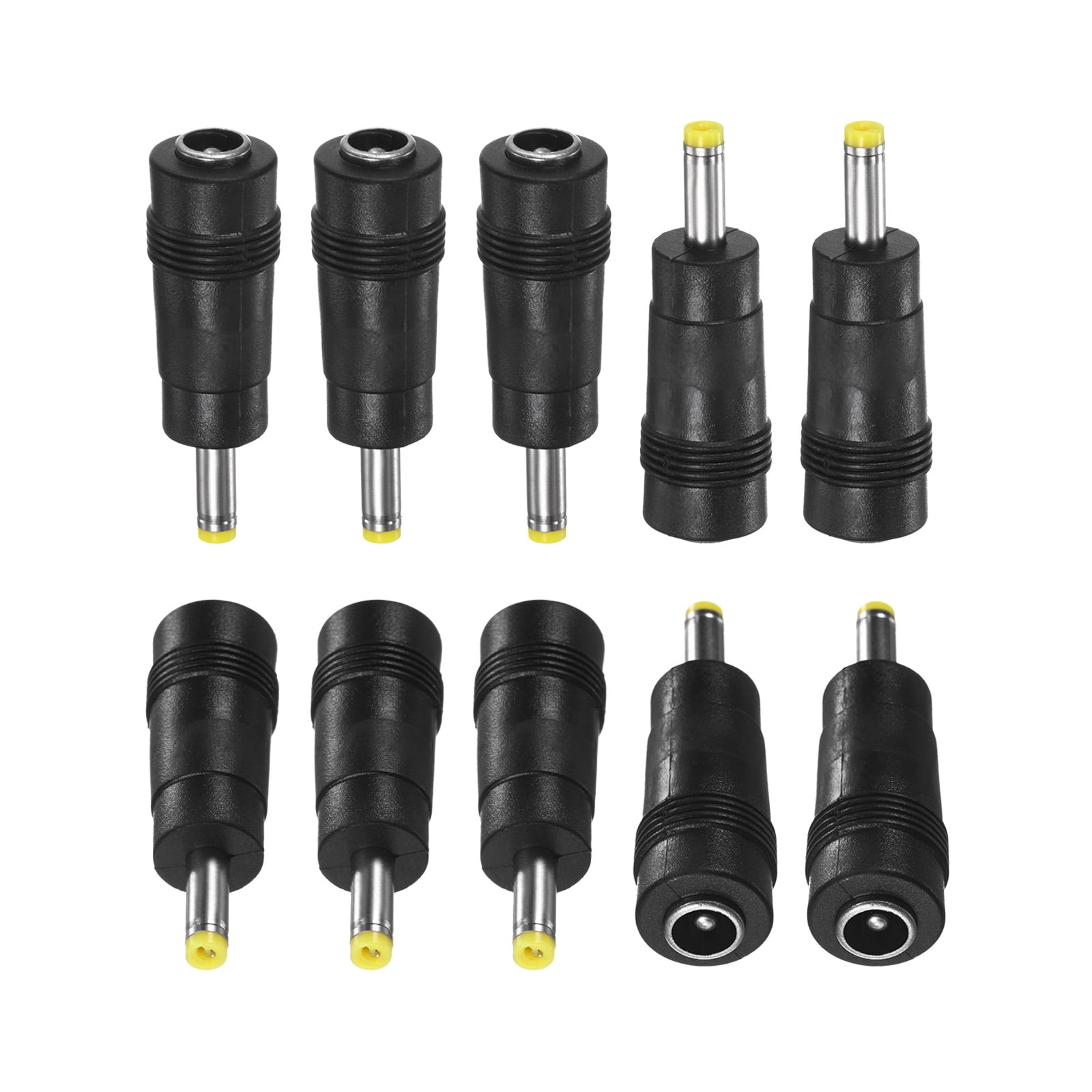 Uxcell 10-Pack DC DC Plug Connectors 5.5x2.1mm Female to 6.3x3.0mm Male ...