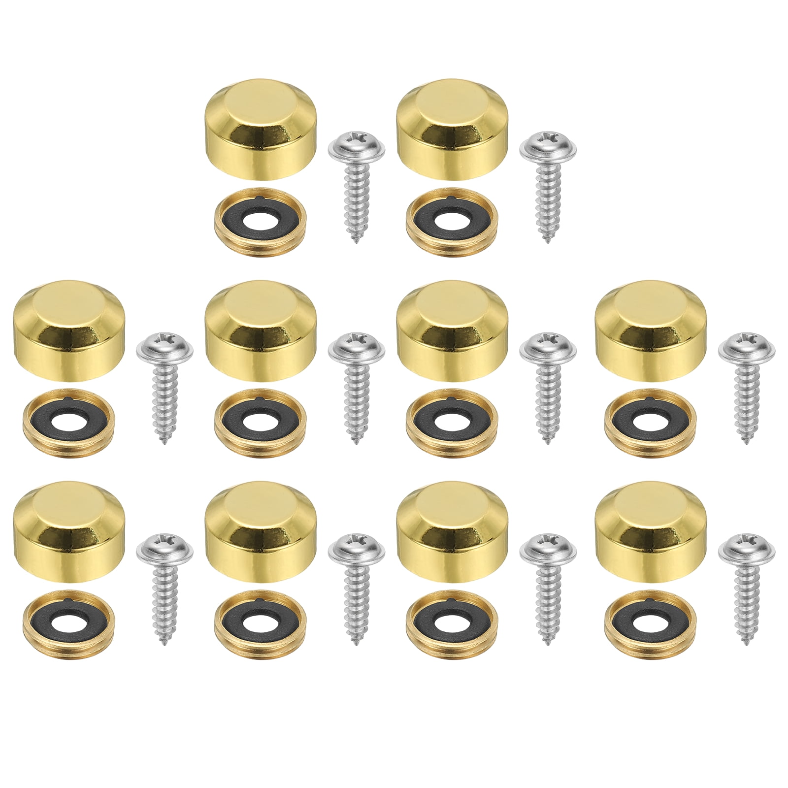 Uxcell 10 Pack Decorative Mirror Screws with Caps, 0.47" Alloy Fixing ...
