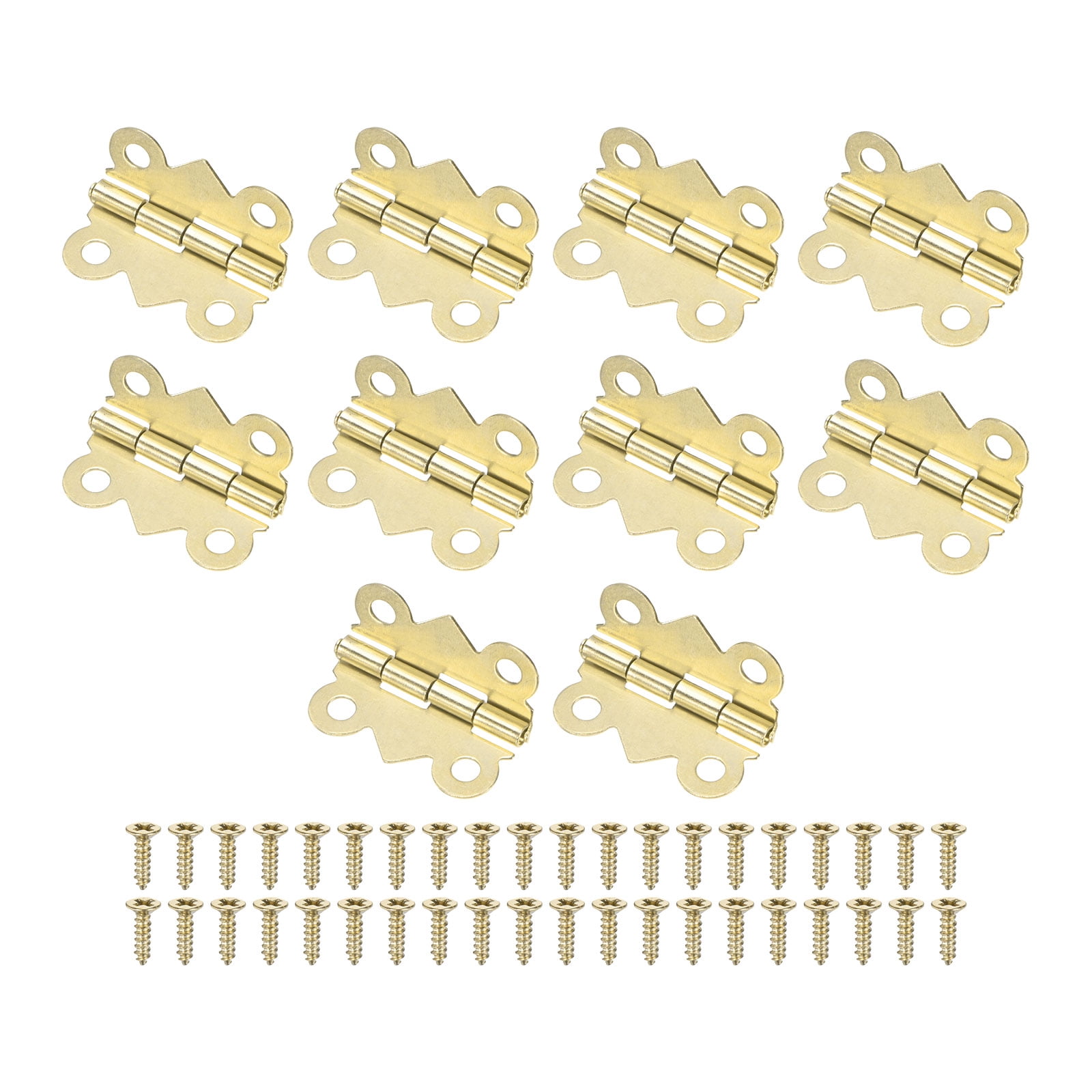 Uxcell 10-Pack Door Hinges, 4/5in (20mm) Electroplated Iron Interior ...