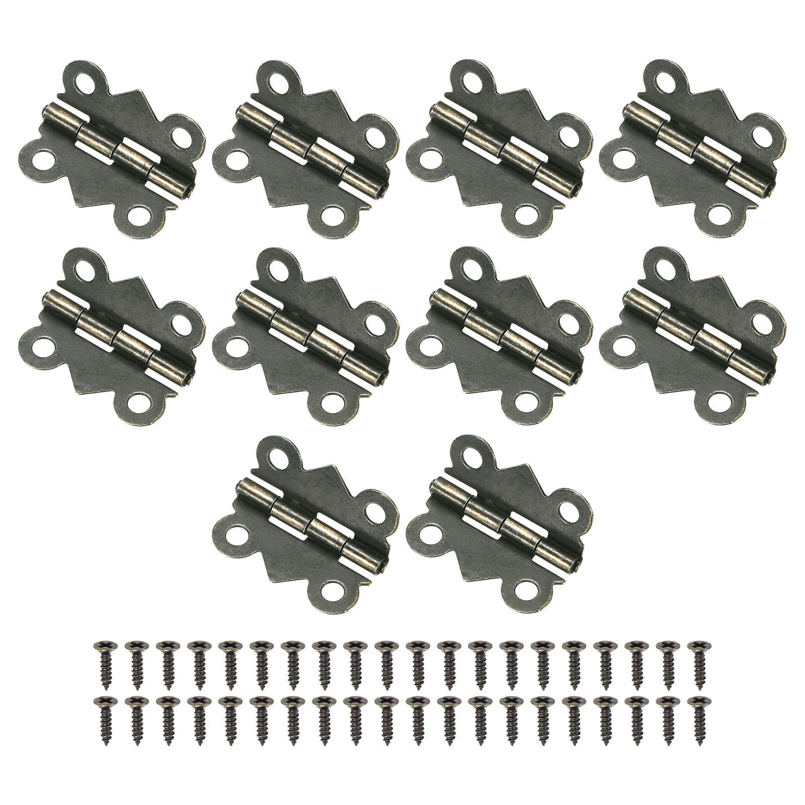 Uxcell 10-Pack Door Hinges, 4/5in (20mm) Electroplated Iron Interior ...