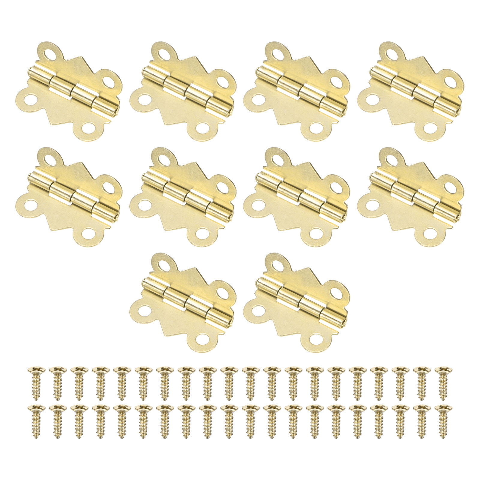 Uxcell 10-Pack Door Hinges, 4/5in (20mm) Electroplated Iron Interior ...