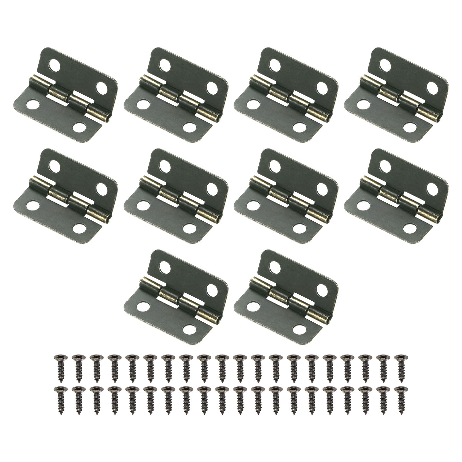 Uxcell 10-Pack Door Hinges, 5/7in (18mm) Electroplated Iron Interior ...