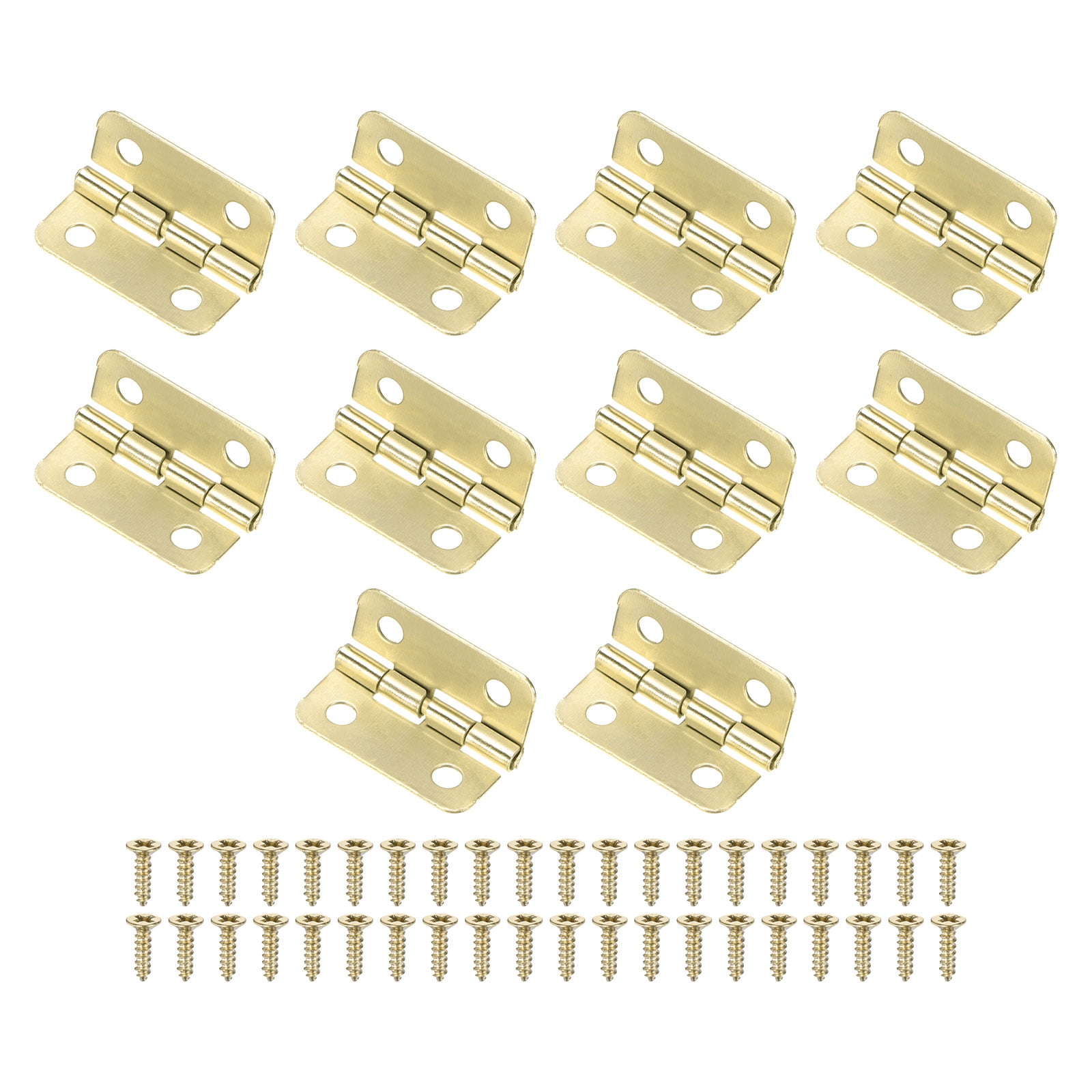 Uxcell 10-Pack Door Hinges, 5/7in (18mm) Electroplated Iron Interior ...