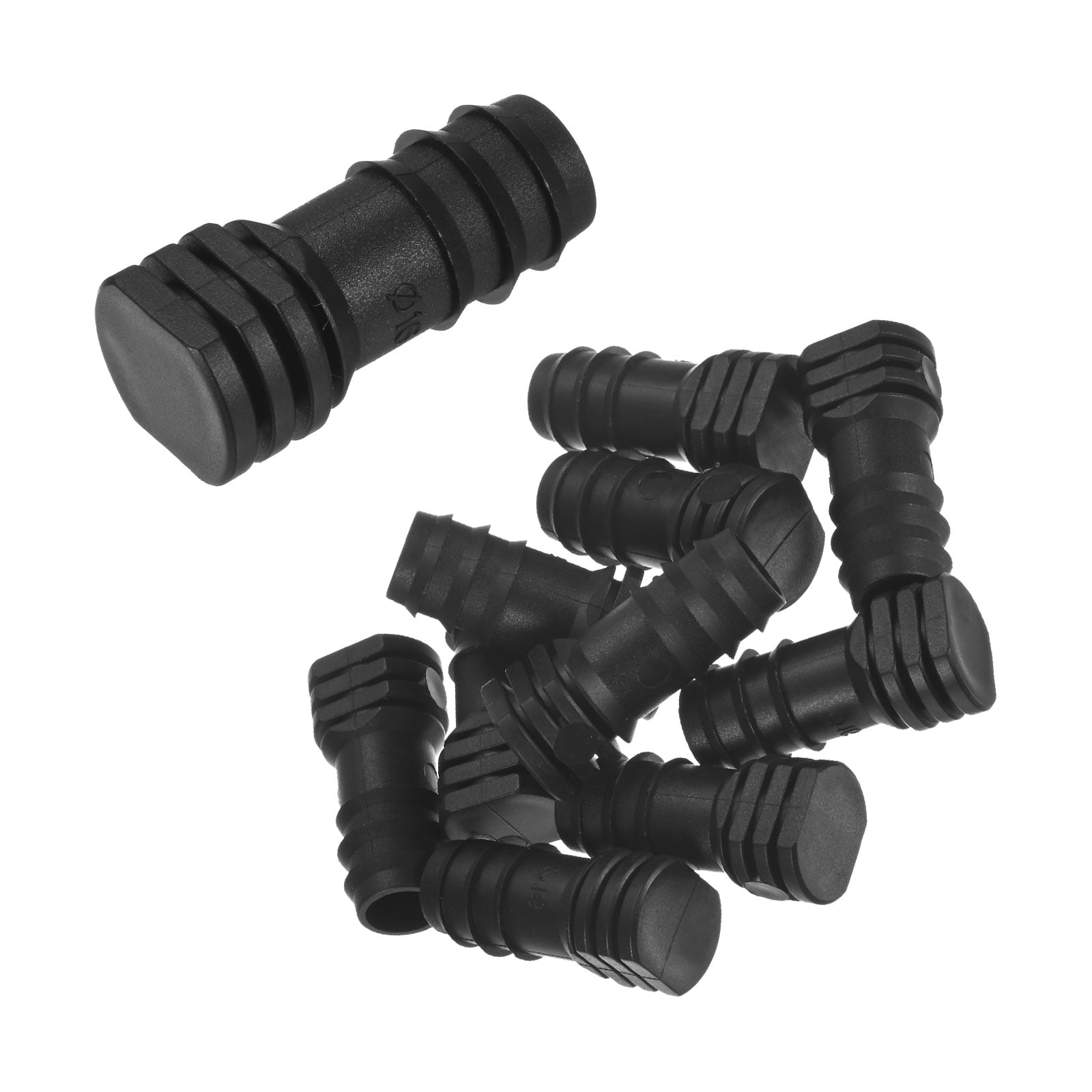 Uxcell 10-Pack Drip Irrigation Barbed Fittings, for 3/8 Inch End Plug ...