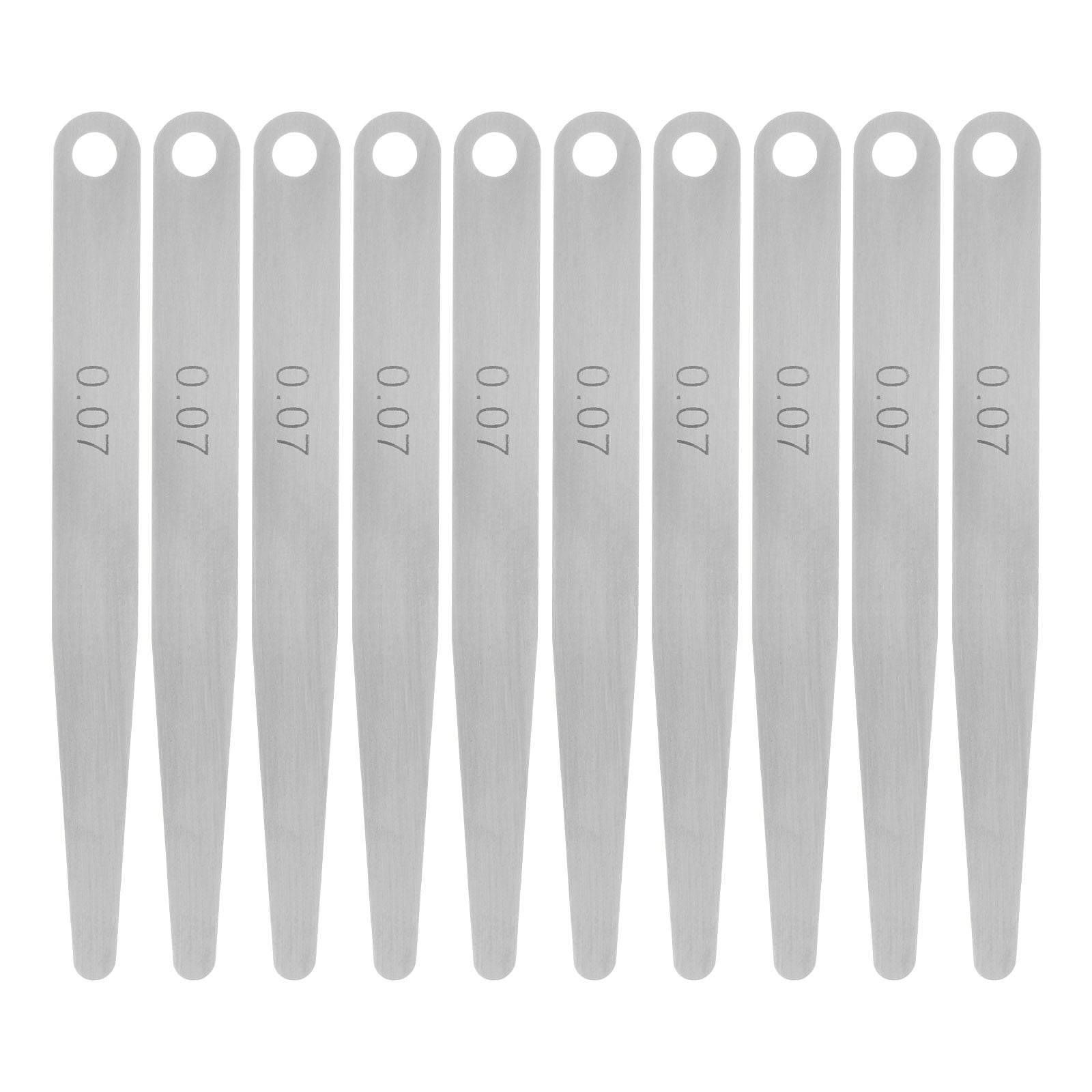 Uxcell 10 Pack Feeler Gauge 0.07mm Thickness Gauge 65MN Steel Metric ...