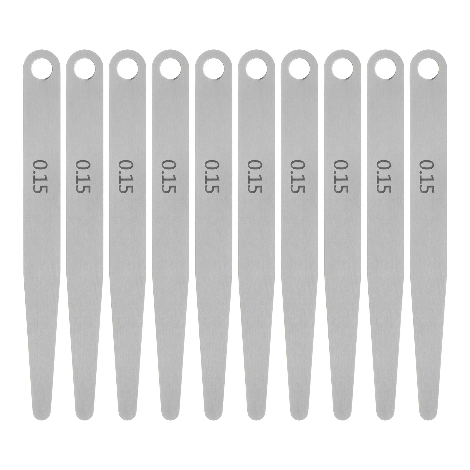 Uxcell 10 Pack Feeler Gauge 0.15mm Thickness Gauge 65MN Steel Metric ...