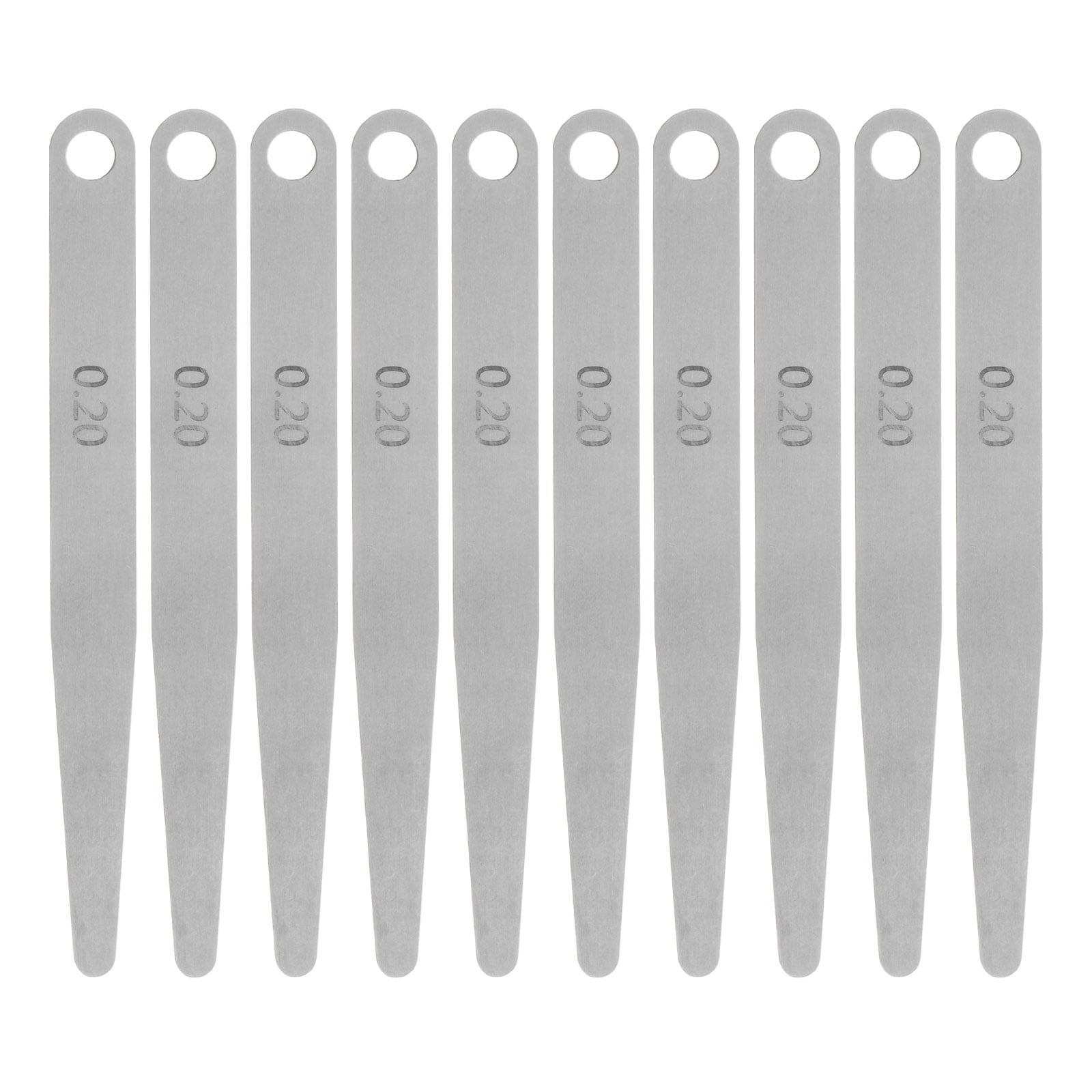 Uxcell 10 Pack Feeler Gauge 0.2mm Thickness Gauge 65MN Steel Metric Gap ...