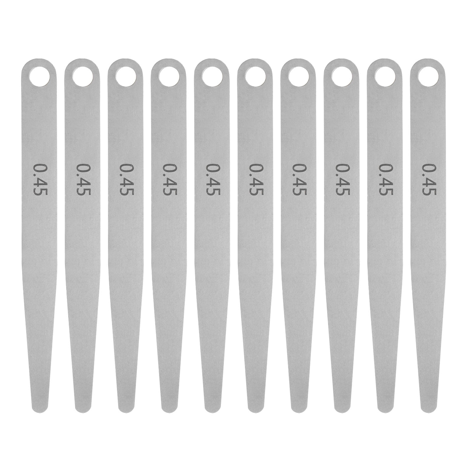 Uxcell 10 Pack Feeler Gauge 0.45mm Thickness Gauge 65MN Steel Metric ...