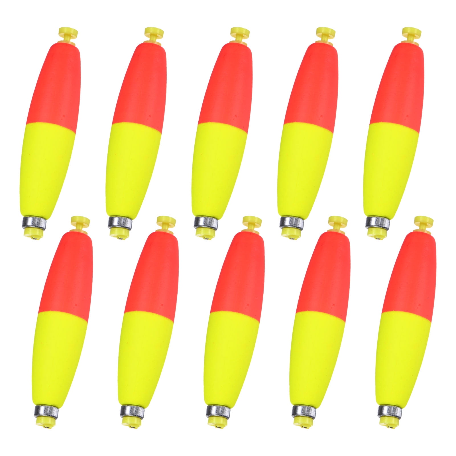Uxcell 10-Pack Fishing Bobbers Floats, 3.78 Inch EVA Foam Weighted ...