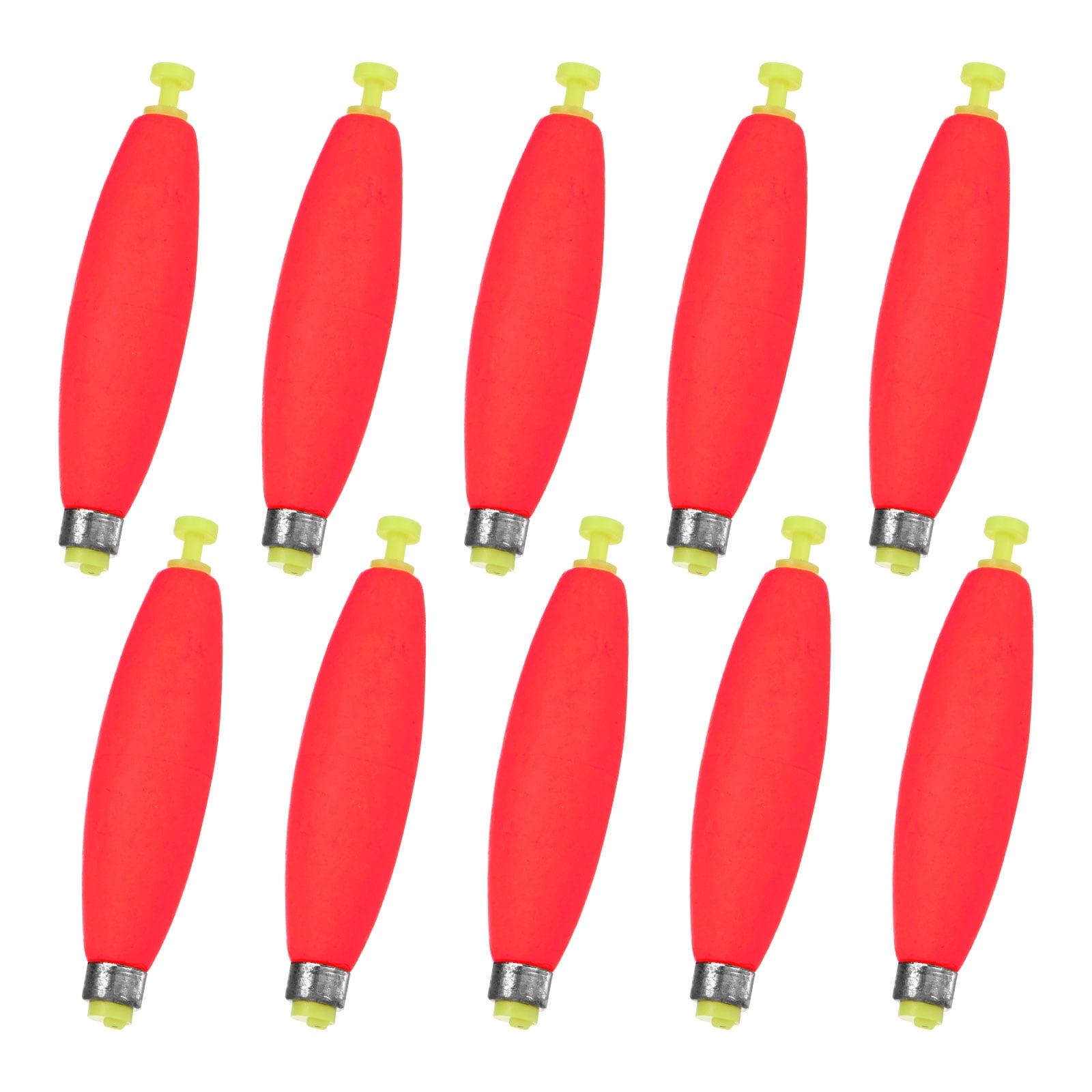 Uxcell 10-Pack Fishing Bobbers Floats, 3.78 Inch EVA Foam Weighted ...
