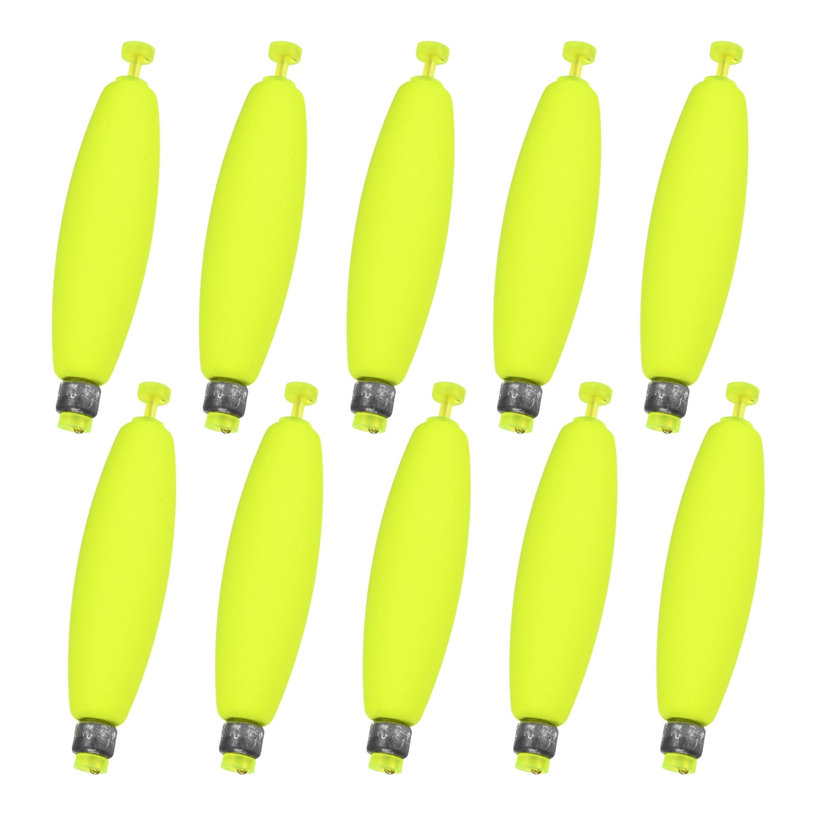 Uxcell 10-Pack Fishing Bobbers Floats, 3.78 Inch EVA Foam Weighted ...