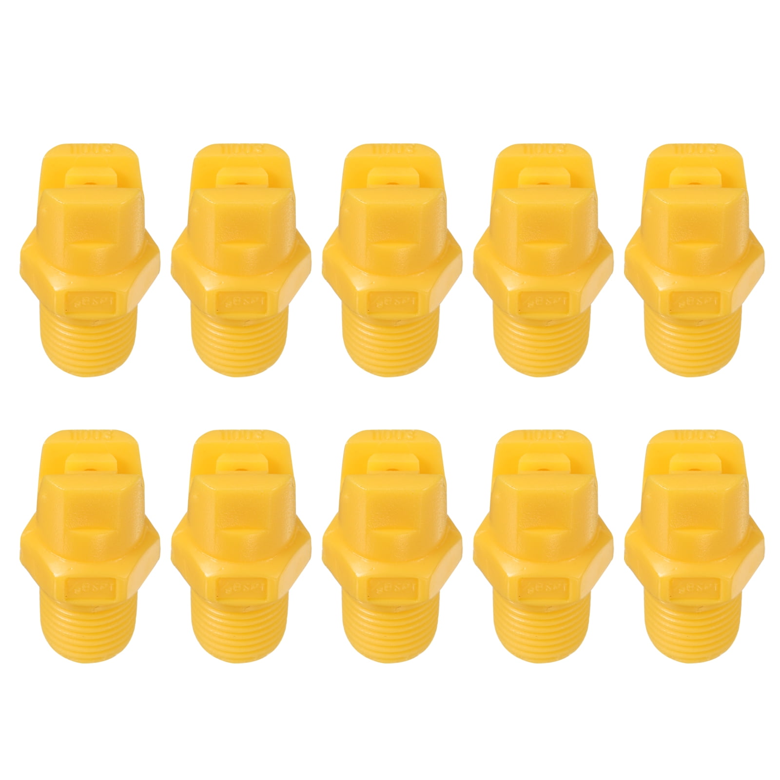Uxcell 10 Pack Flat Fan Spray Tip, 110 Degree 1.1mm Orifice Diameter 1/ ...