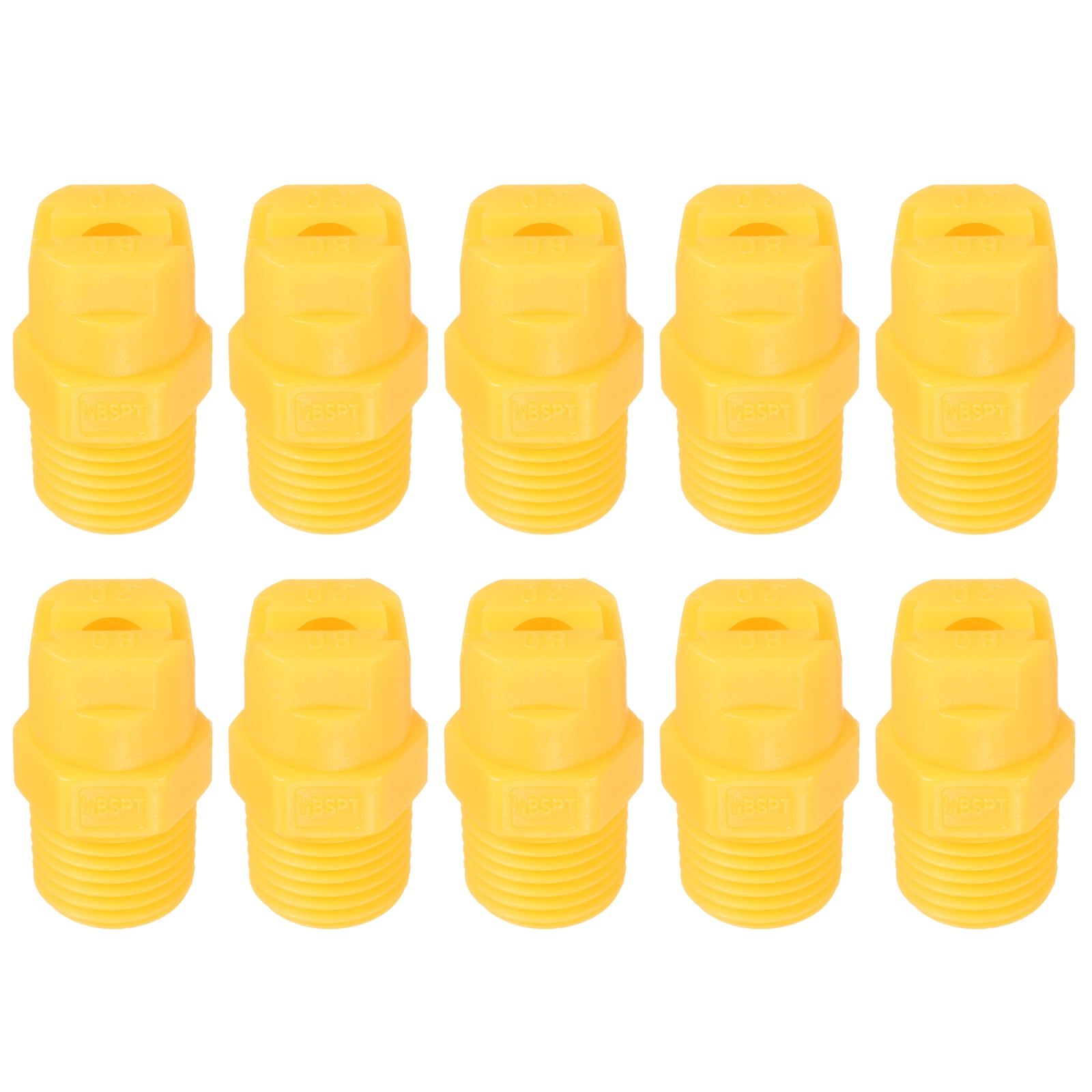 Uxcell 10 Pack Flat Fan Spray Tip, 80 Degree 3.6mm Orifice Diameter 1/4 ...