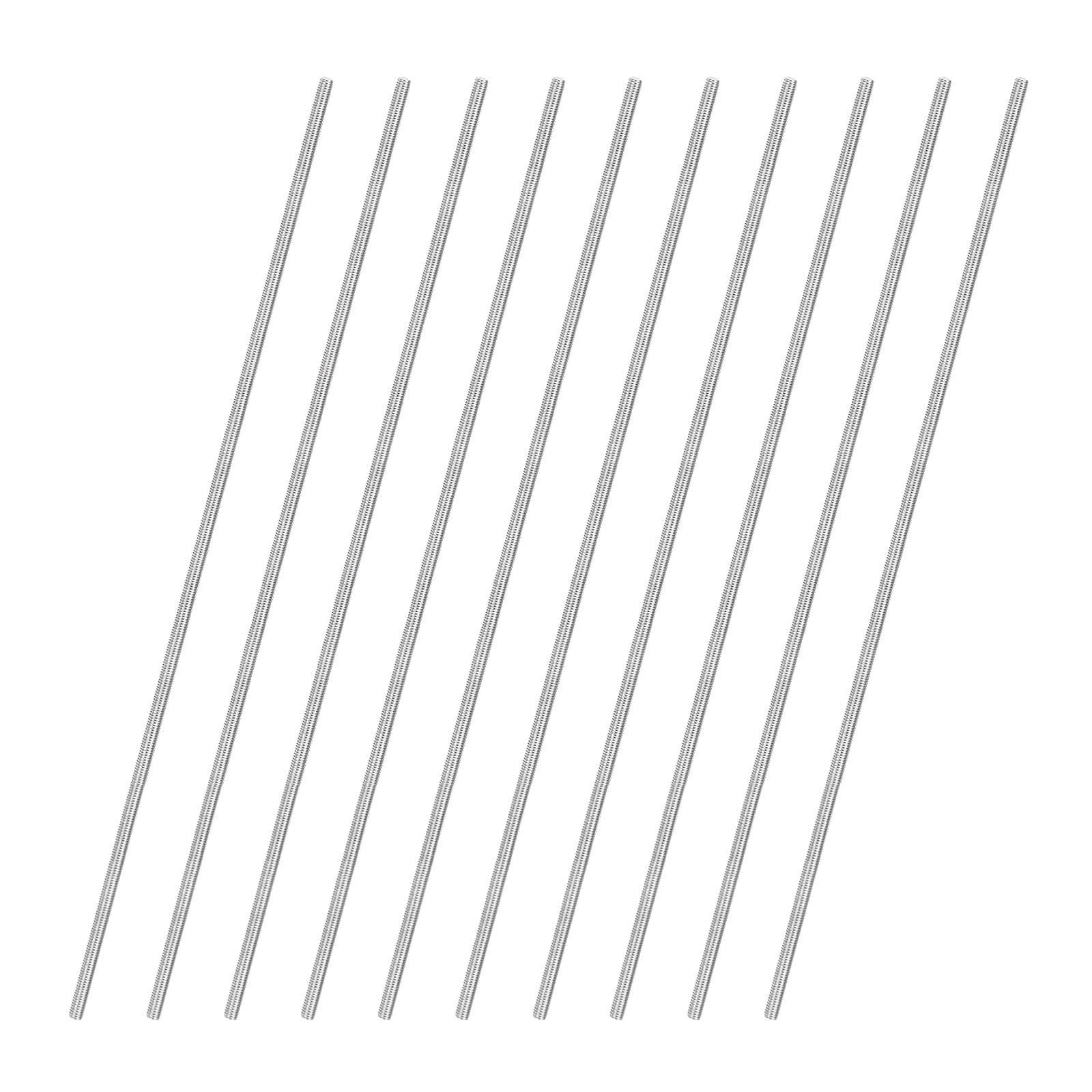 Uxcell 10-Pack Fully Threaded Rod, M3x190mm 304 Stainless Steel Right ...