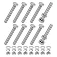 2 Bolts 8-Set 1/4-20 X 2 Inch Hex Bolt Kit With Lock Nuts & Washers ...