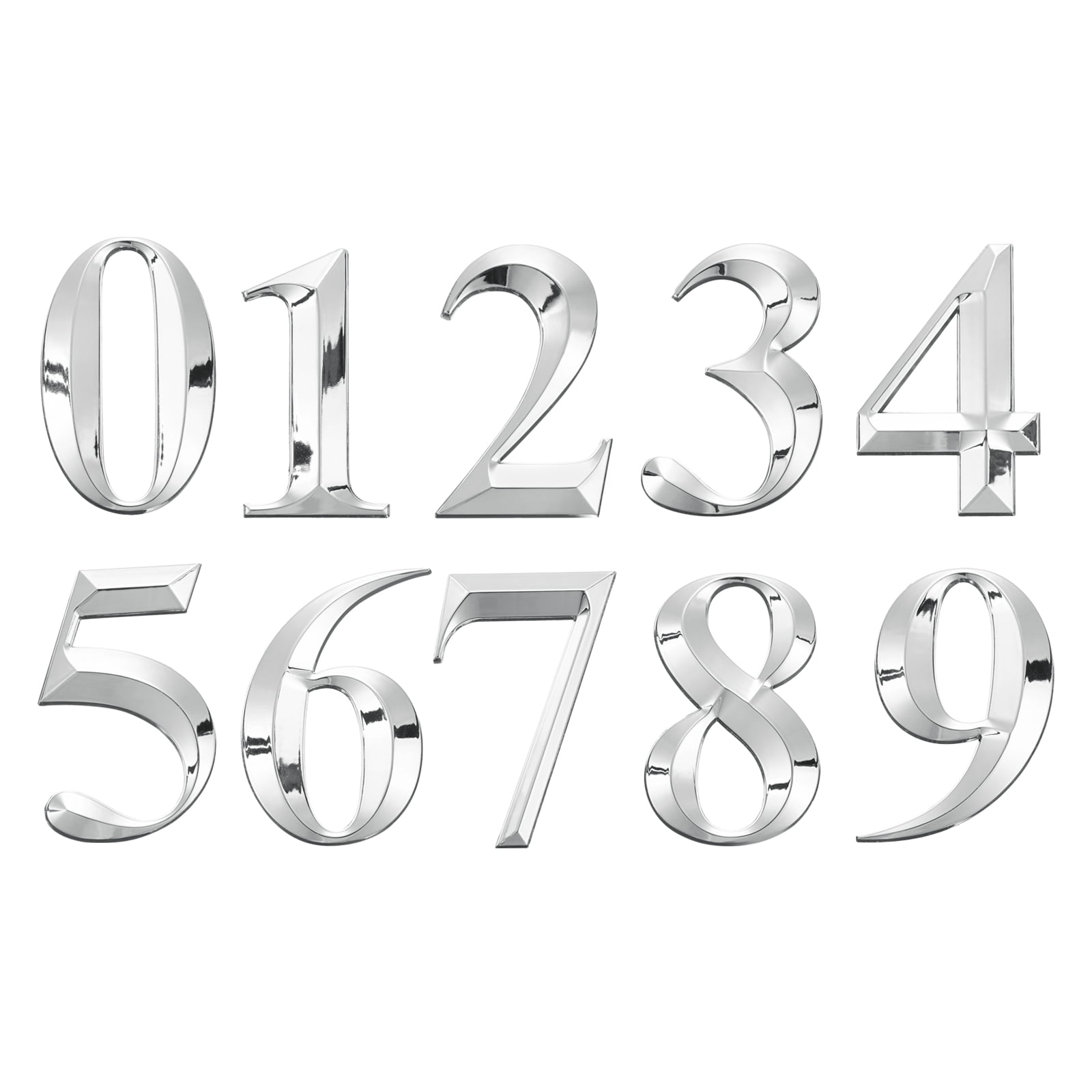 Uxcell 10 Pack House Numbers for Outside, 5 Inch 0-9 Self Adhesive ...