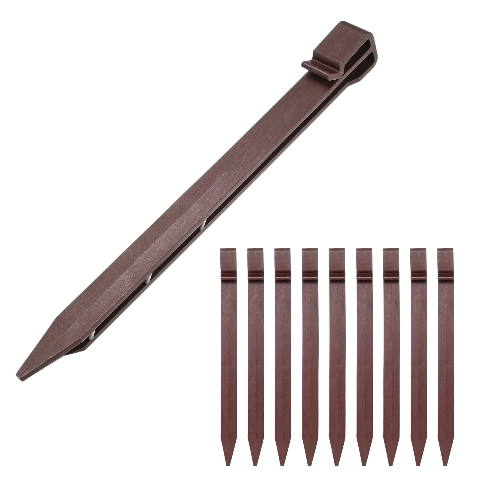 Uxcell 10-Pack Landscape Edging Garden Stakes, 10 Inch Plastic ...