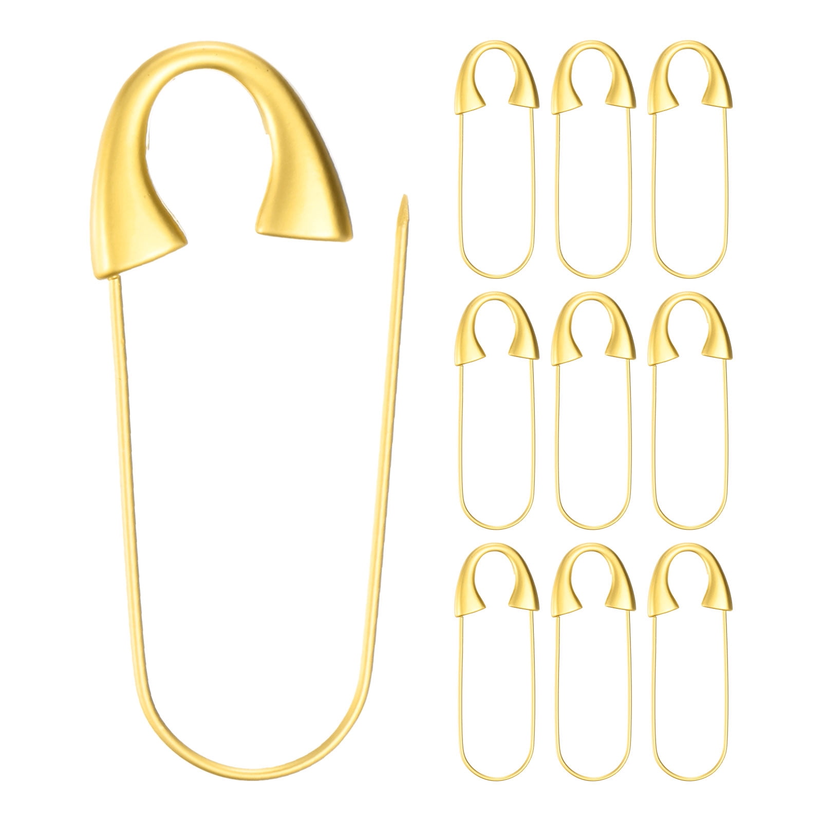 Uxcell 10-Pack Large Safety Pin, 2.13 In(54mm) Zinc Alloy Heavy Brooch ...
