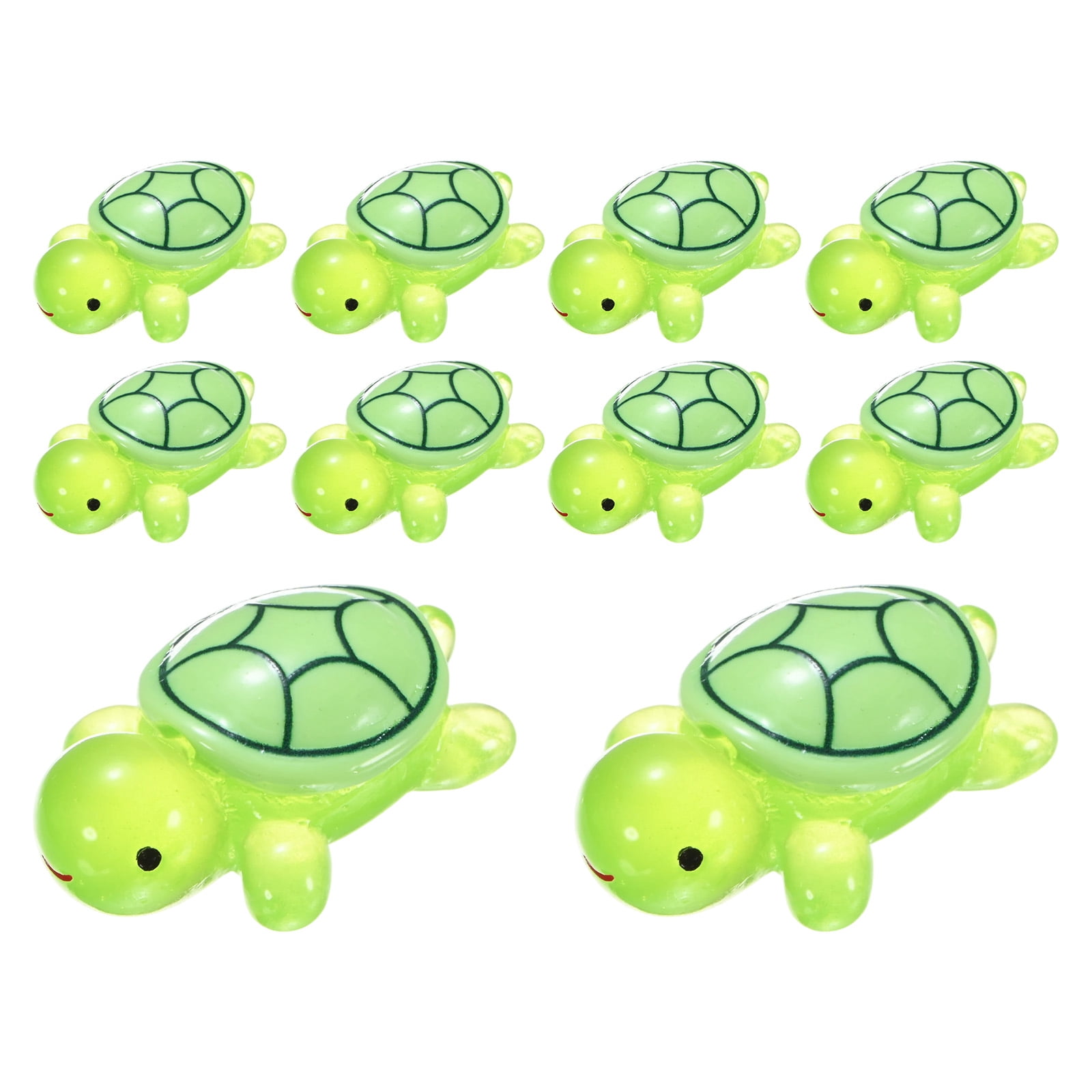 Uxcell 10-Pack Luminous Small Resin Turtles, 3.39" Glow in the Dark ...