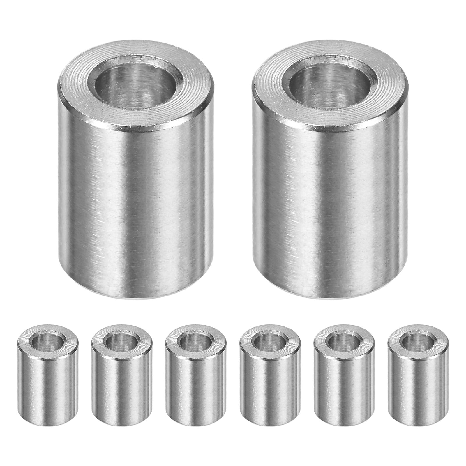 Uxcell 10-Pack M10 Aluminum Spacers 10.2mm/ ID x 16mm/ OD x 1.5mm/ L ...