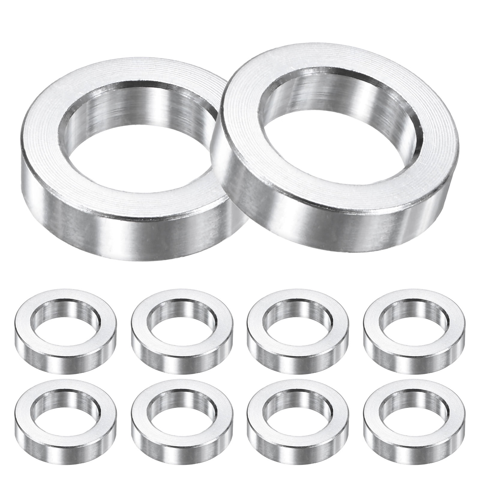 Uxcell 10-Pack M10 Aluminum Spacers 10.2mm/ ID x 16mm/ OD x 4mm/ L ...