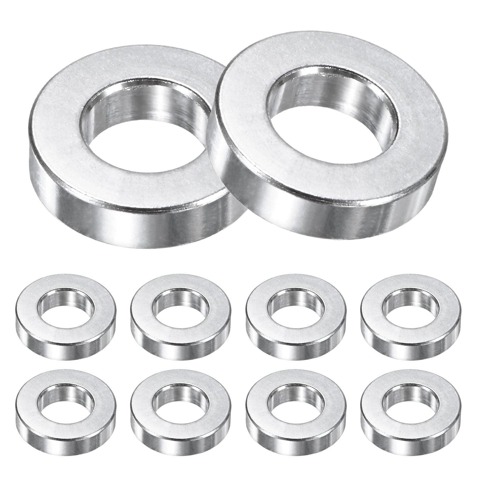 Uxcell 10-Pack M10 Aluminum Spacers 10.5mm/ ID x 20mm/ OD x 5mm/ L ...