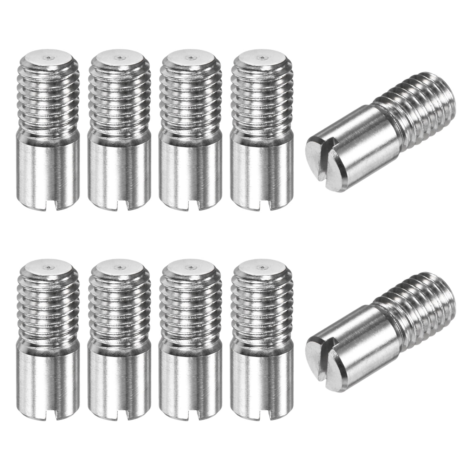 Uxcell 10-Pack M10 x 25mm Slotted Cylindrical Pin Dowel, 304 Stainless ...