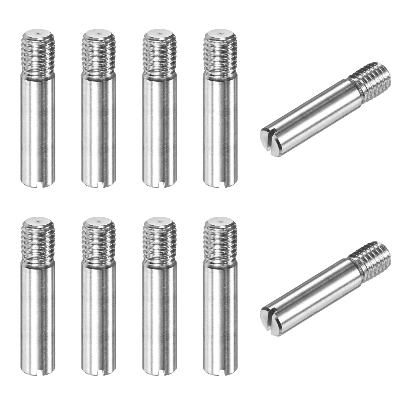 Uxcell 10-Pack M10 x 45mm Slotted Cylindrical Pin Dowel, 304 Stainless ...