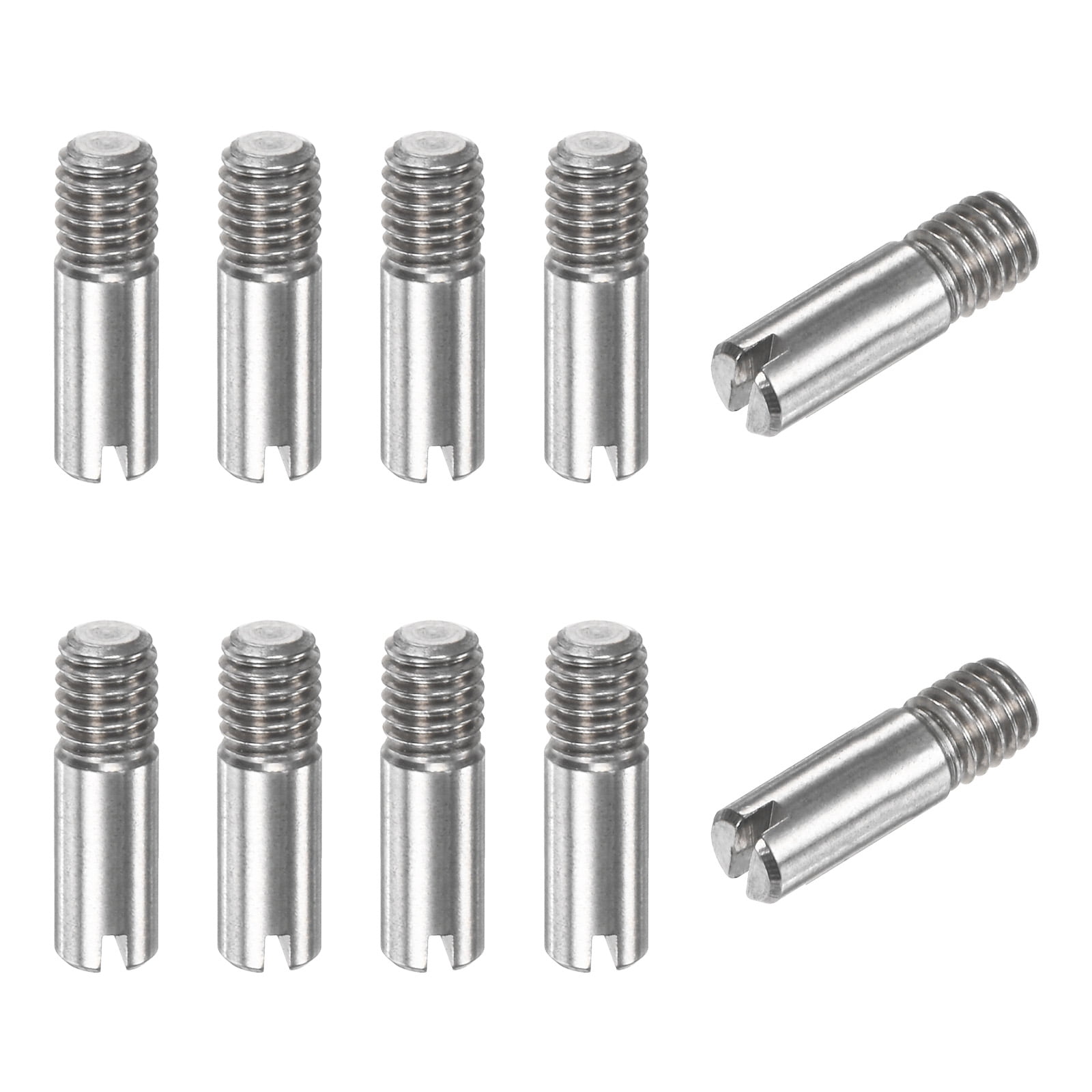 Uxcell 10-Pack M3 x 10mm Slotted Cylindrical Pin Dowel, 304 Stainless ...