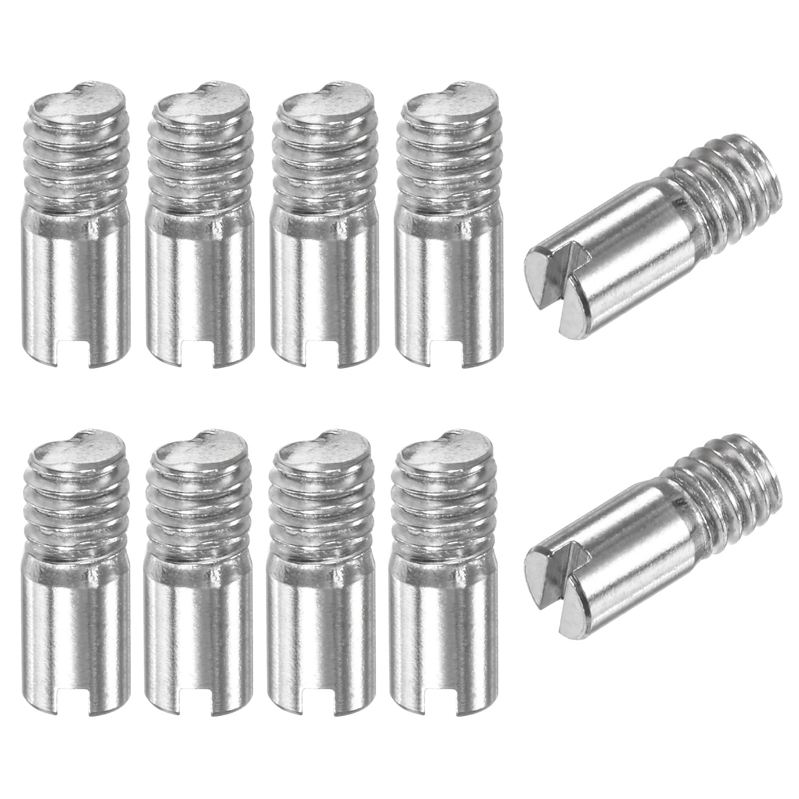 Uxcell 10-Pack M4 x 10mm Slotted Cylindrical Pin Dowel, 304 Stainless ...