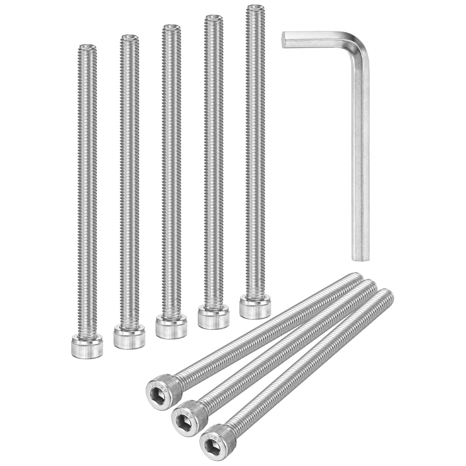 Uxcell 10-Pack M8 x 120mm Hex Socket Head Cap Screws Bolts, 304 ...