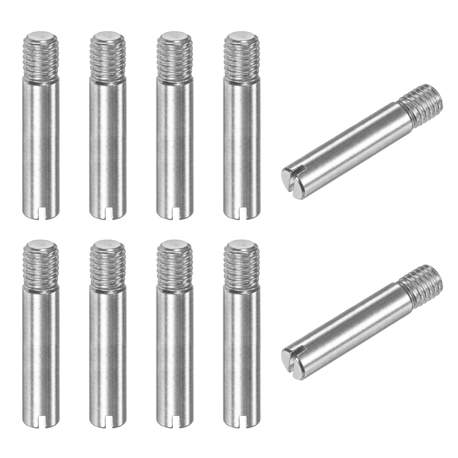 Uxcell 10-Pack M8 x 40mm Slotted Cylindrical Pin Dowel, 304 Stainless ...