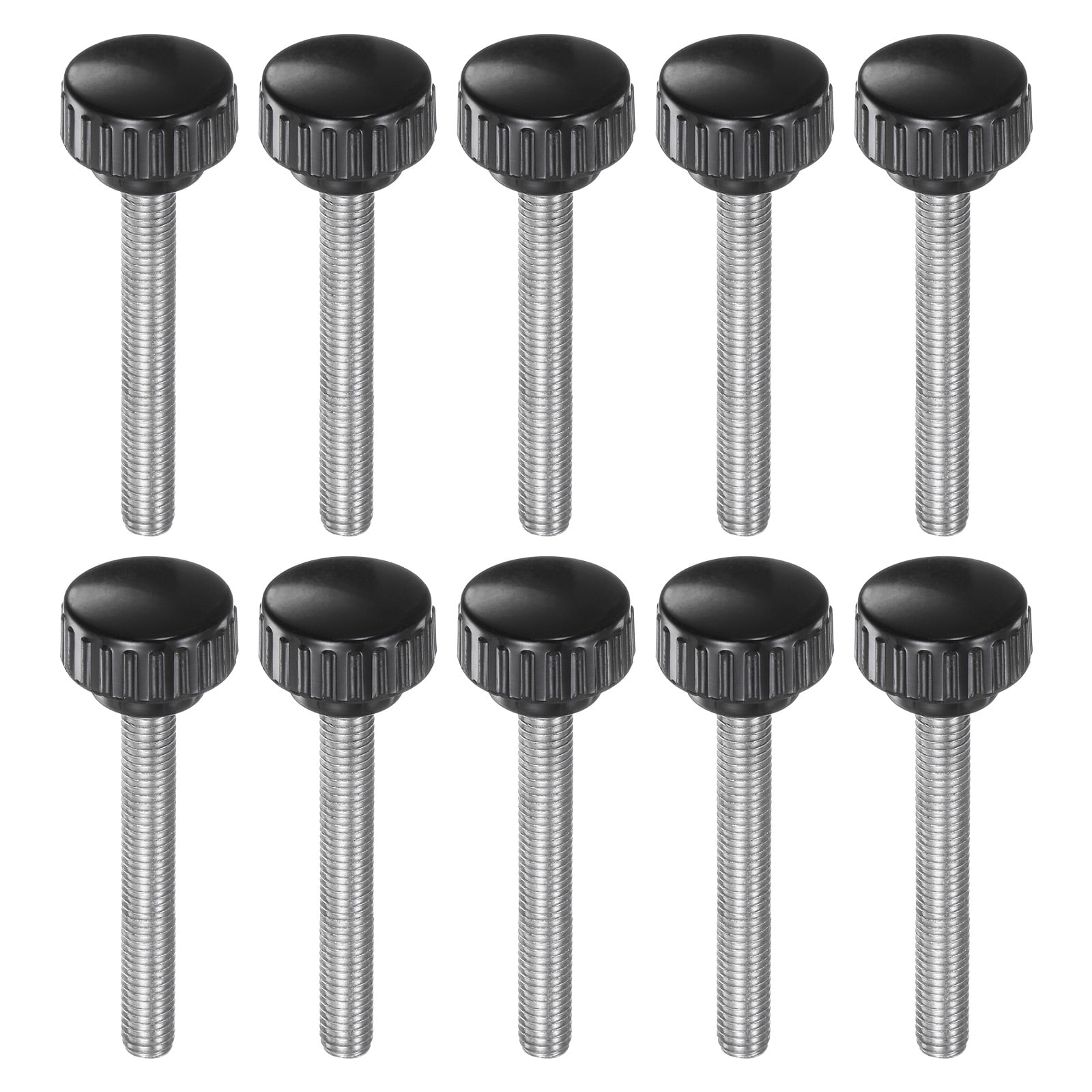 Uxcell 10 Pack M8 x 60mm Male Thread 25mm Knurled Grip Clamping Knobs ...