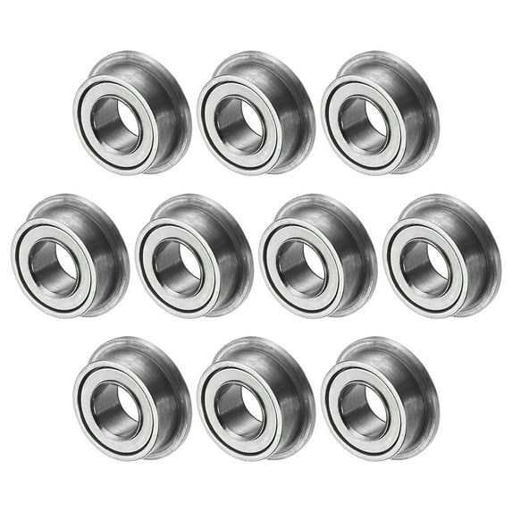Uxcell 10-Pack MF63ZZ Flanged Ball Bearing, 3x6x2.5mm Metal Sealed ...