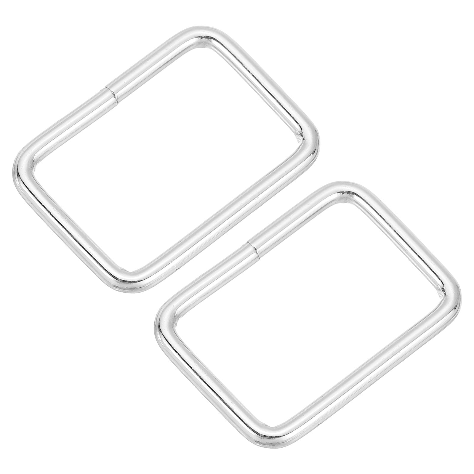 Uxcell 10 Pack Metal Rectangle Ring, 1 1/2 x 1 Inch Rectangular Buckle ...