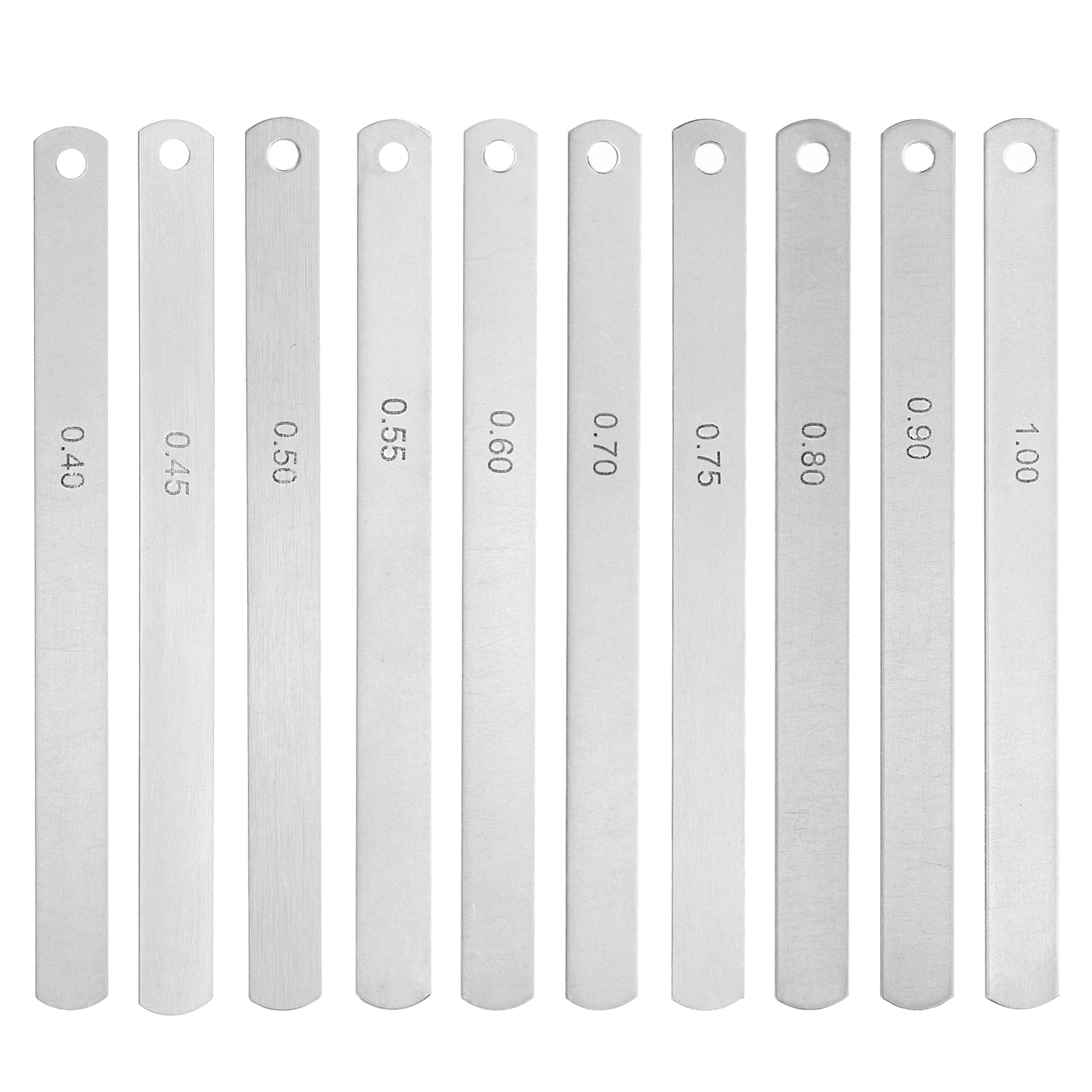 Uxcell 10 Pack Metric Steel Feeler Gauge, 0.4mm-1.0mm Thickness Filler ...