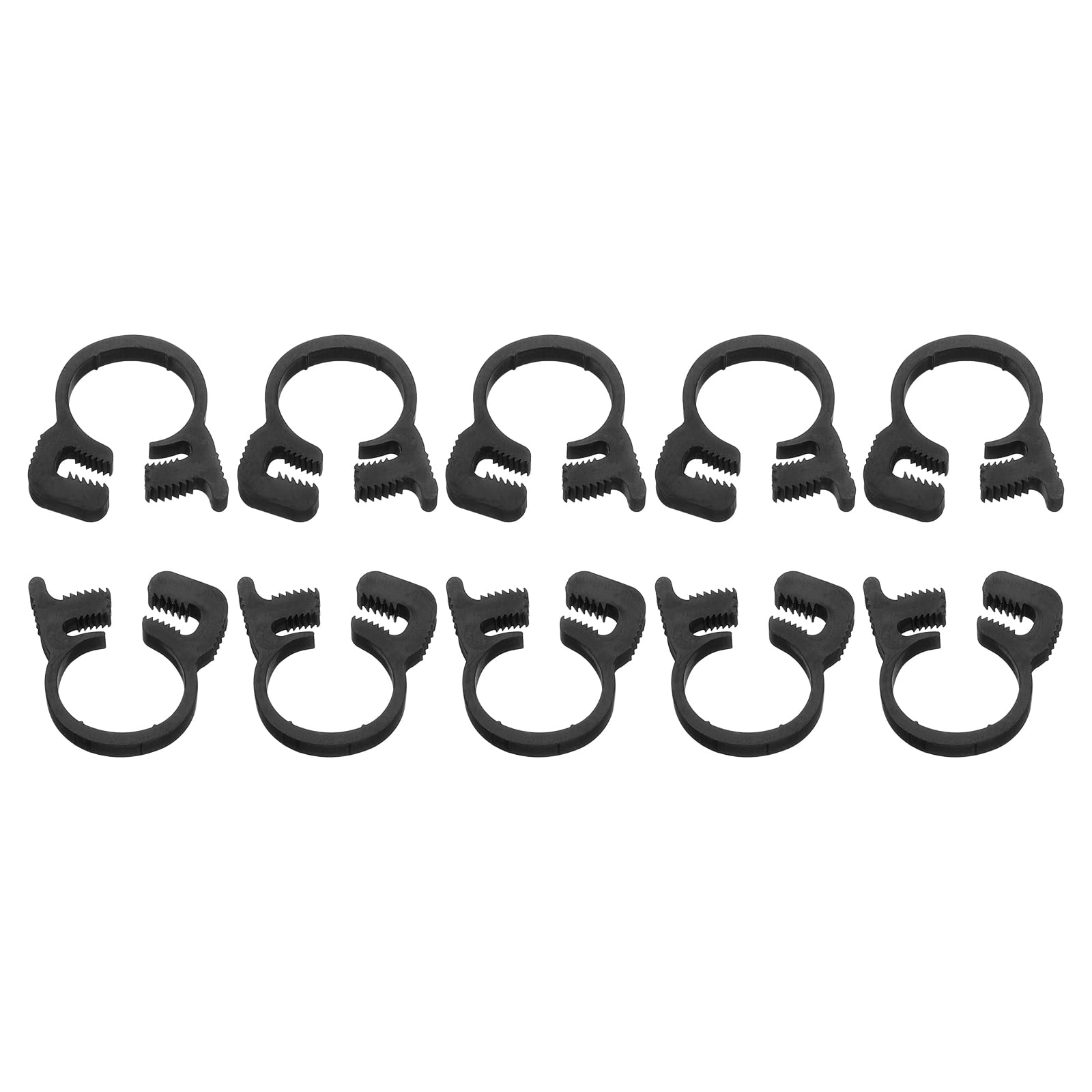 Uxcell 10 Pack Plastic 11.2-11.7 mm Adjustable Double Snap Grip Hose ...